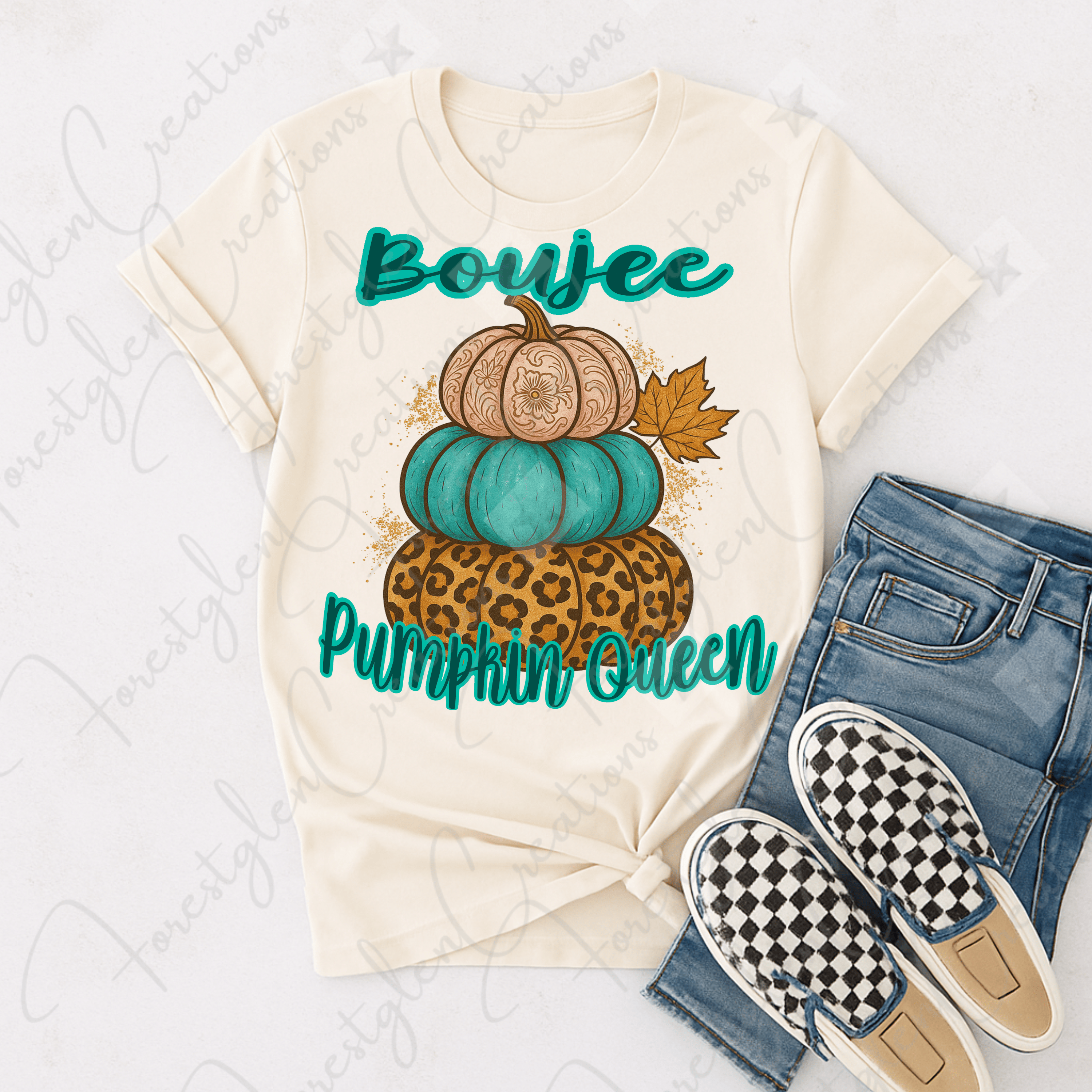 Boujee Pumpkin Queen – Fall Leopard & Turquoise Pumpkin PNG 🎃 - Payhip