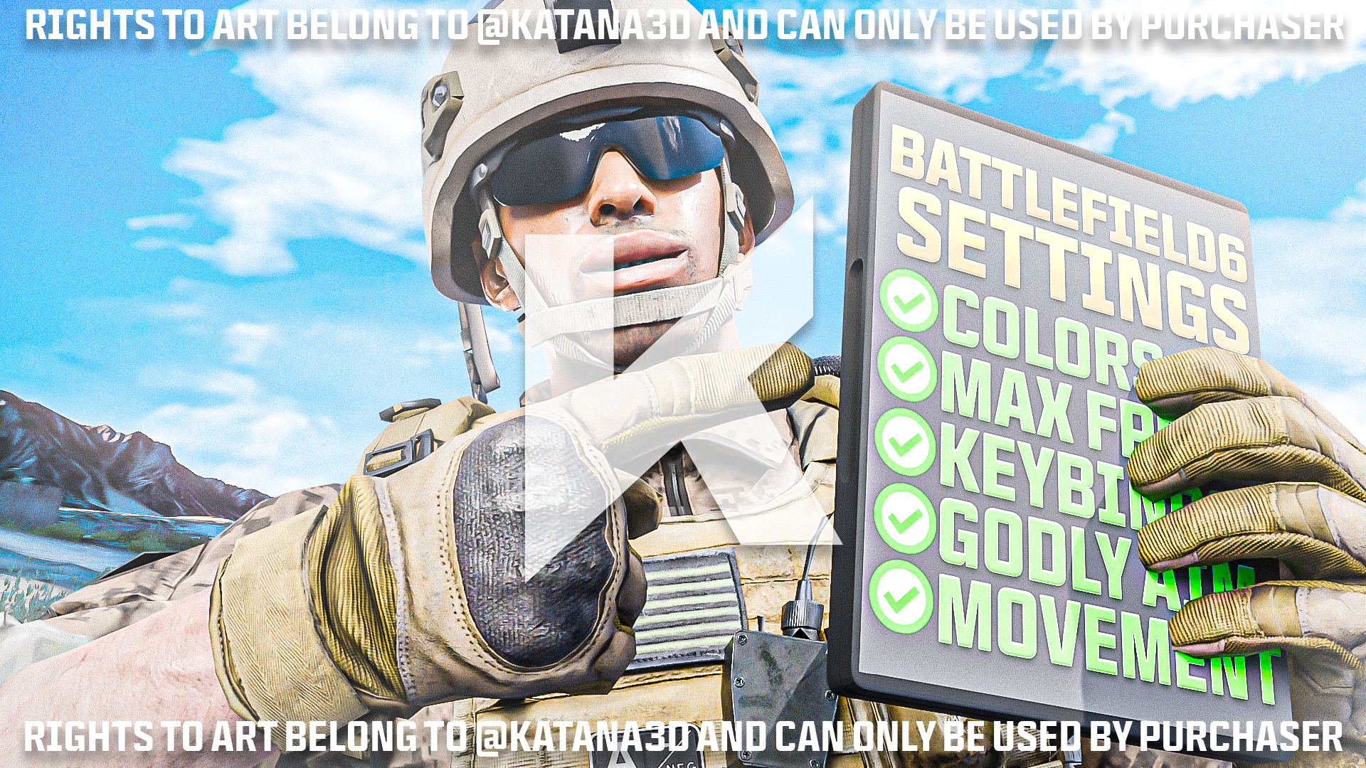 Battlefield Thumbnail - BF6 Settings (Xbox, PS5, PC) - Payhip