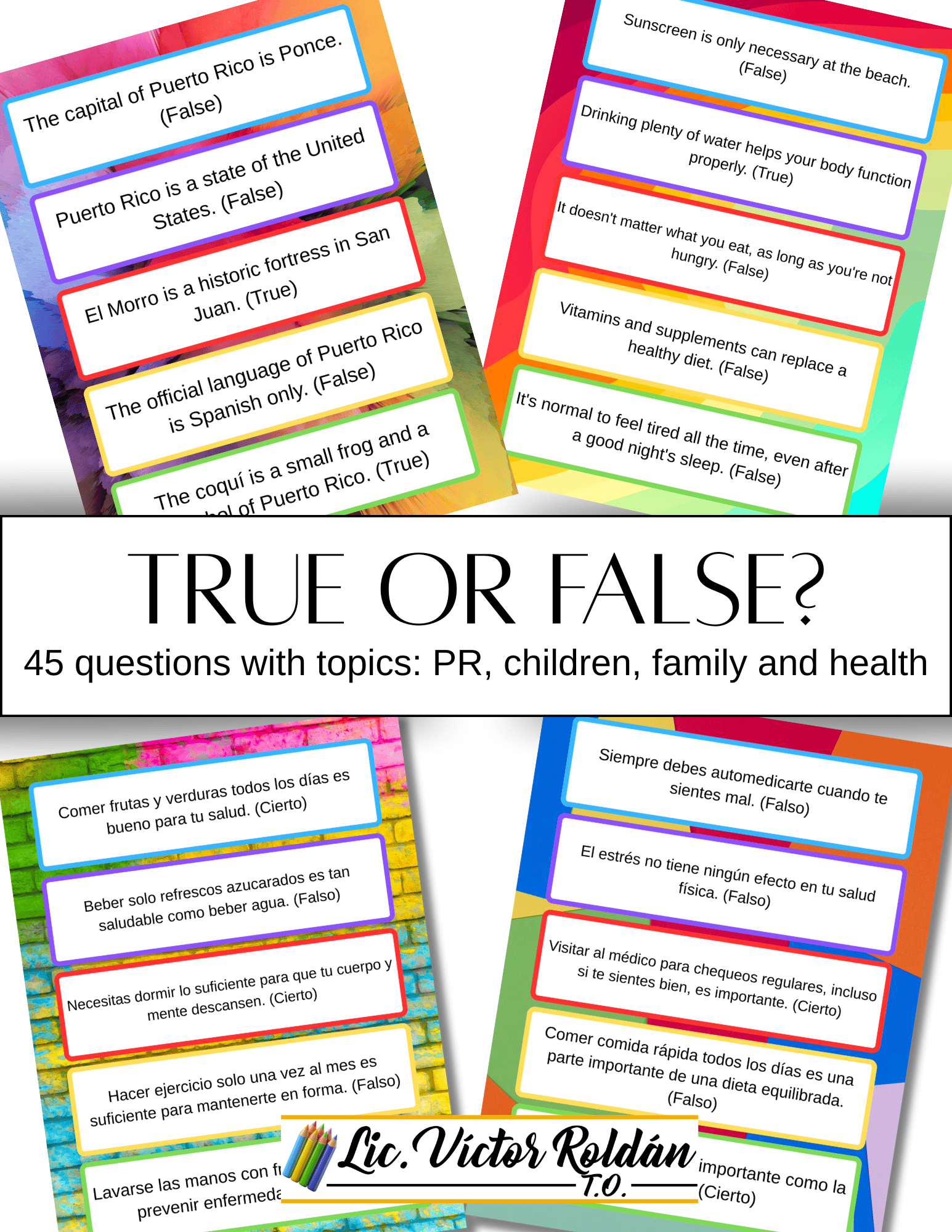 Cierto/Falso, True or False