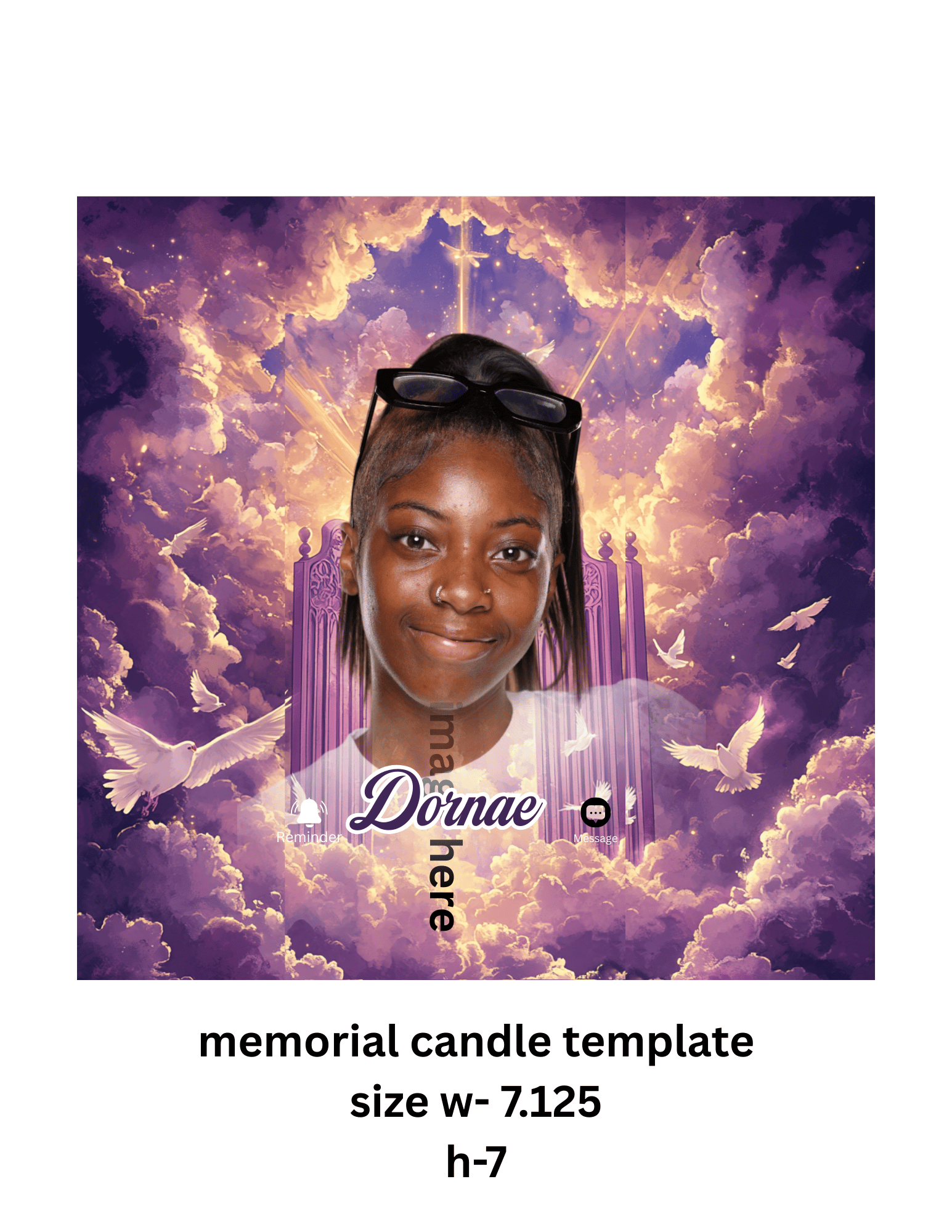memorial candle template - Payhip