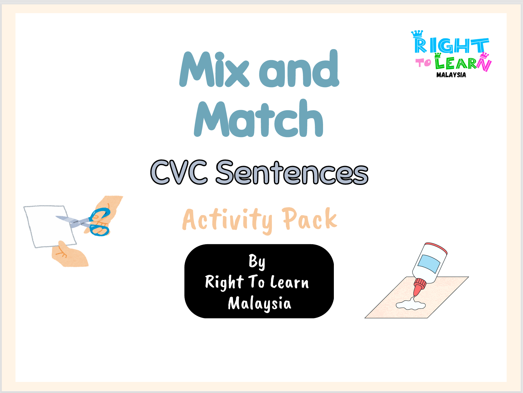 PDF/SOFTCOPY CVC Mix & Match Sentences 4/5/6 word Sentences - Payhip