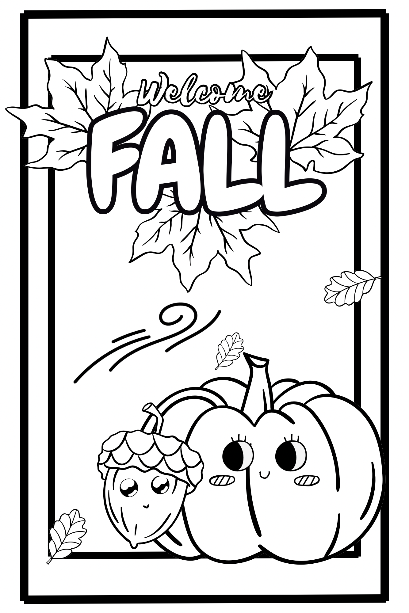 Fall Jumbo Kids Coloring Book - Payhip