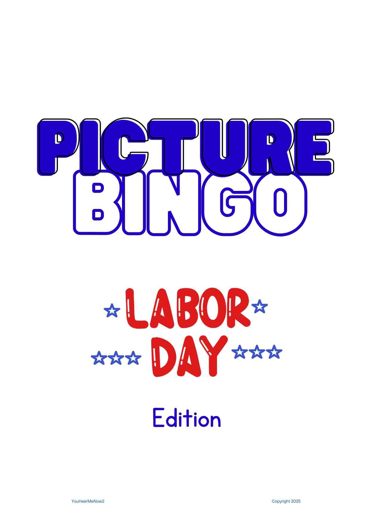 Labor Day Picture Bingo - Payhip