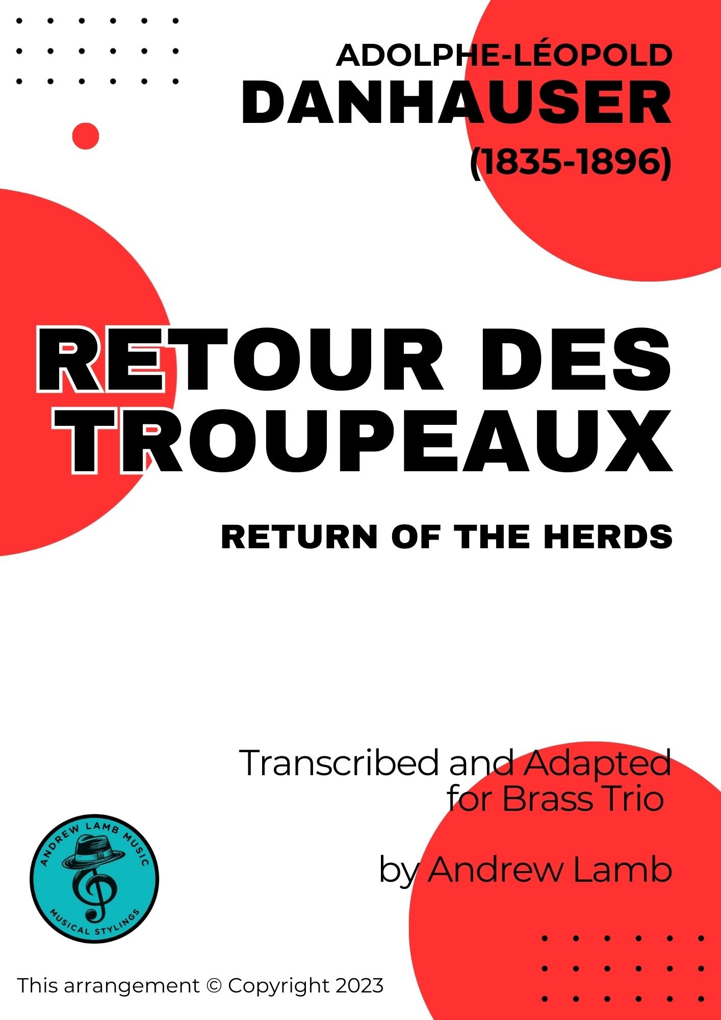 Adolphe Danhauser | Retour Des Troupeaux | for Brass Trio - Payhip