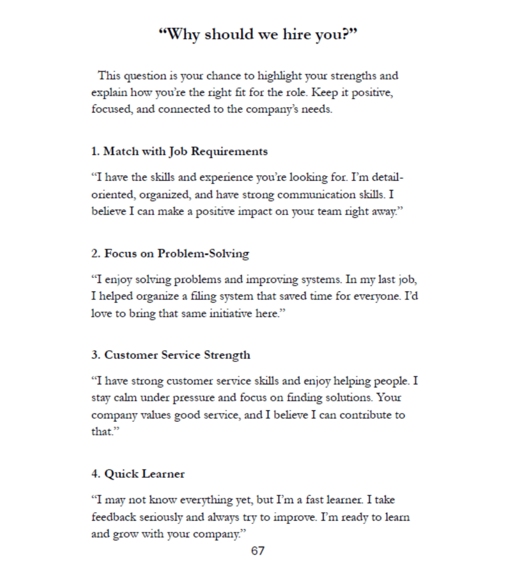 Job Interview in English (ESL): What Employers Want Sample Answers Tips