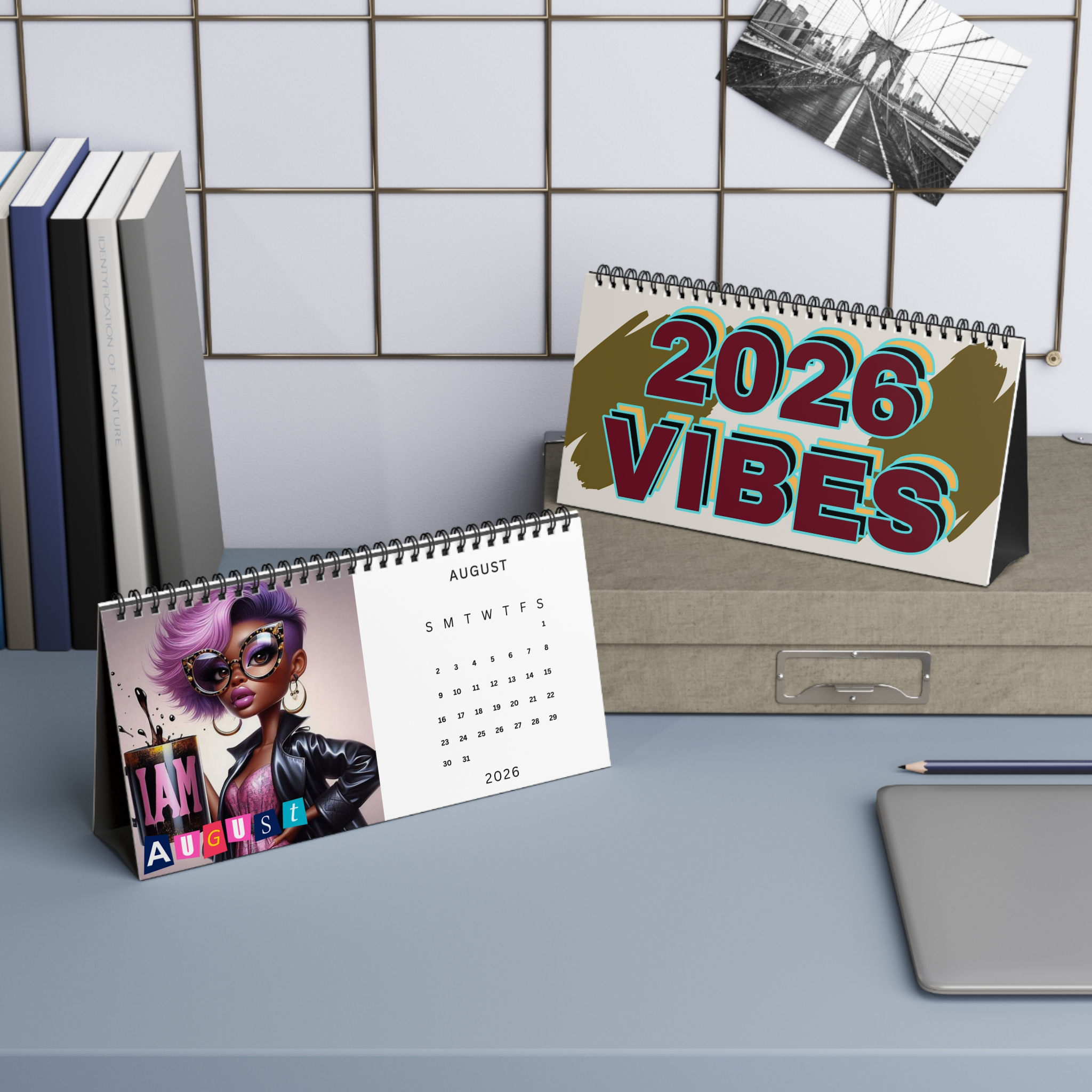 2026 VIBES Calendar PNG Bundle – 13 Vibrant Illustrations - Payhip