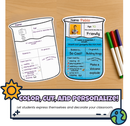 Science All About Me | Back to School Bulletin Board | Printable ...