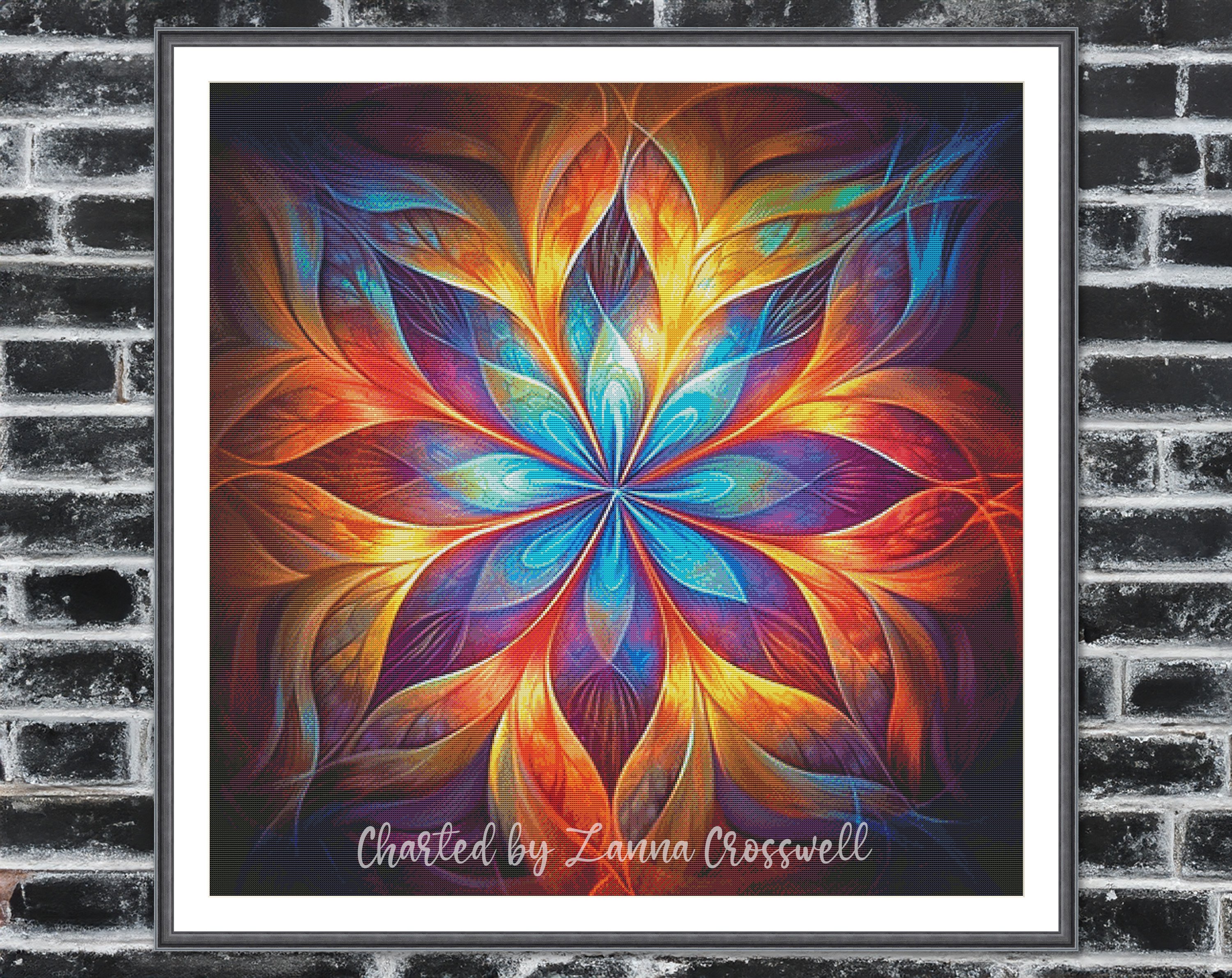 The Infinite Flower - Mandala Full Coverage Cross Stitch Pattern For ...