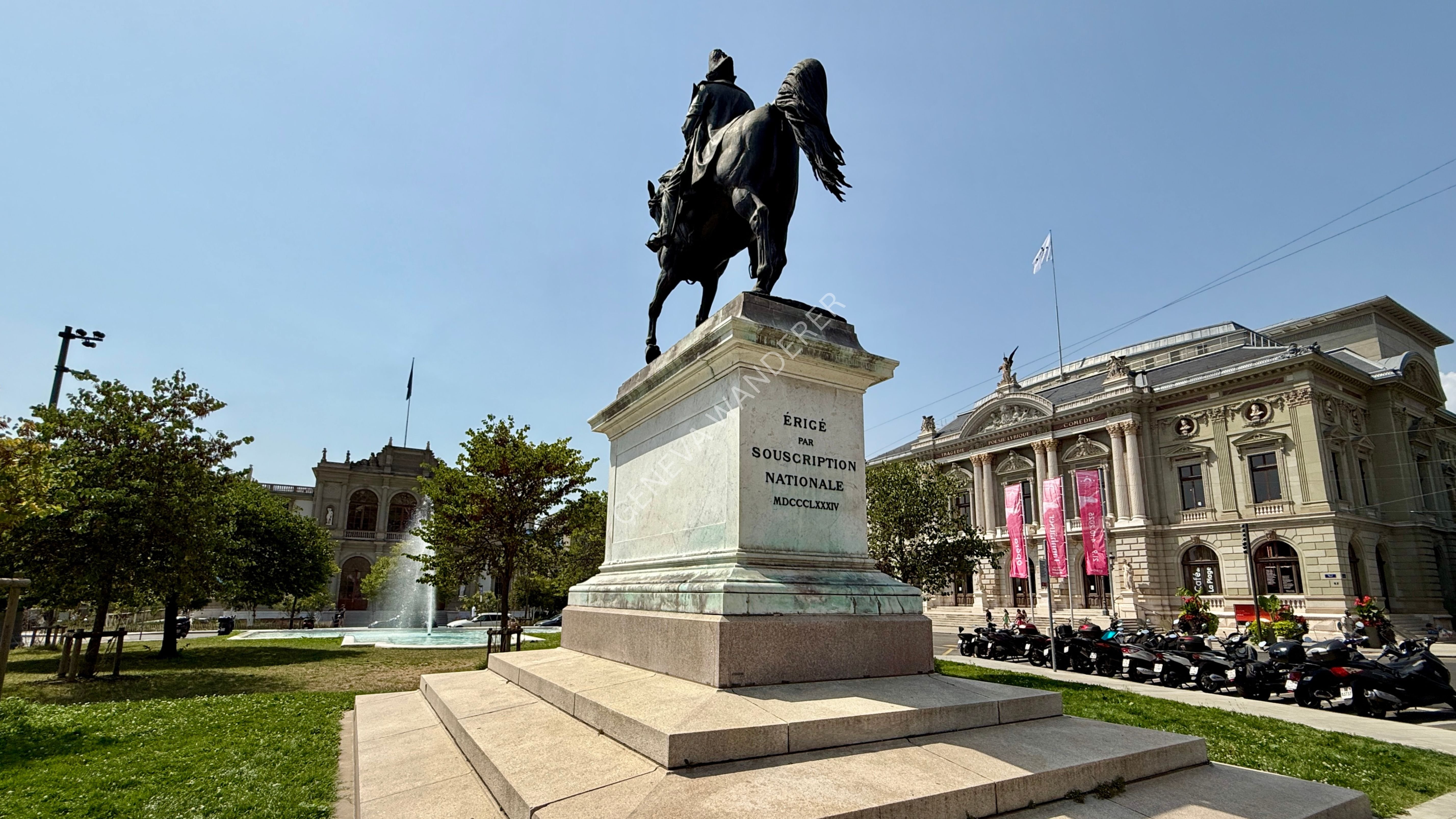 General Dufour statue Place de Neuve Geneva