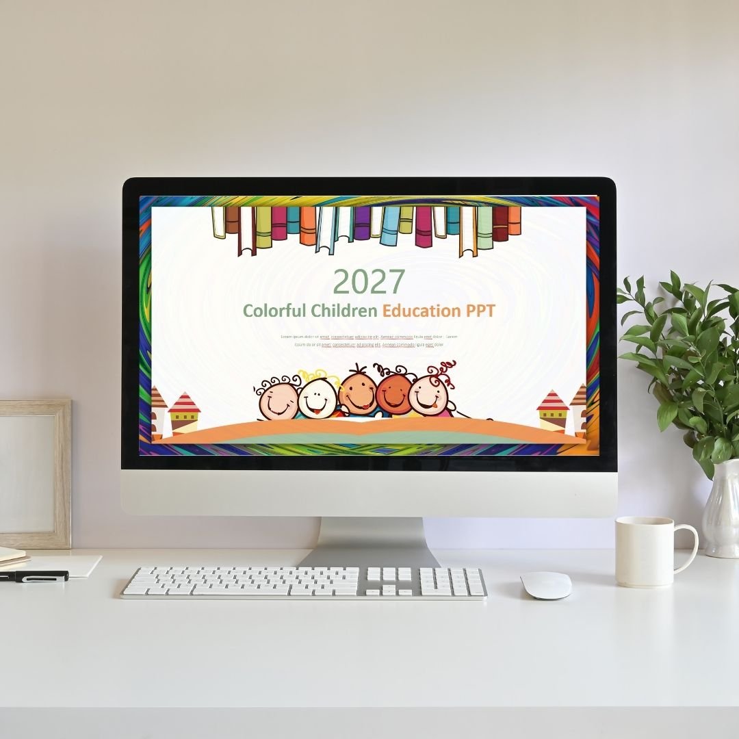 Colorful Children’s Education PowerPoint Template – Fun School ...