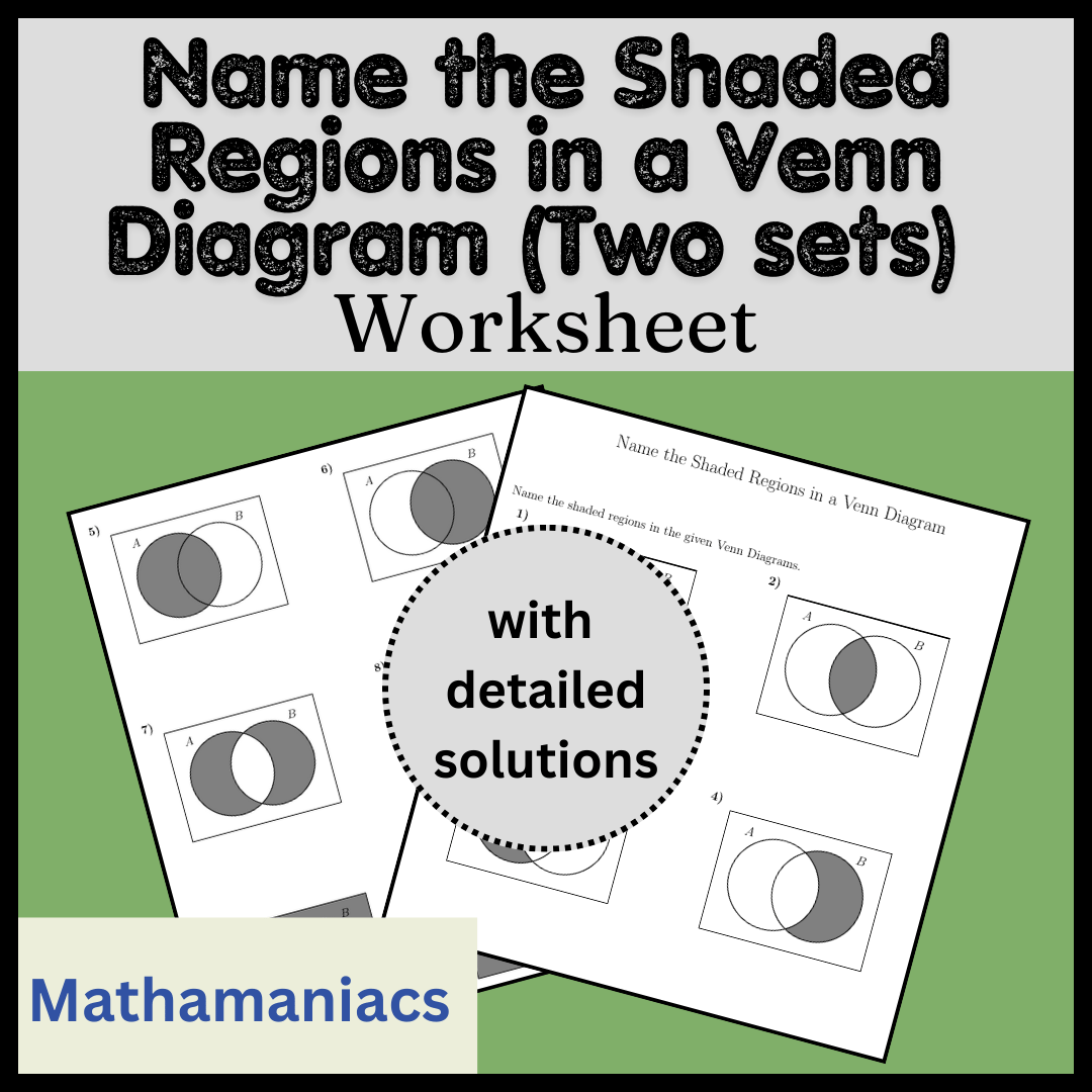 Venn diagrams worksheet (with solutions)