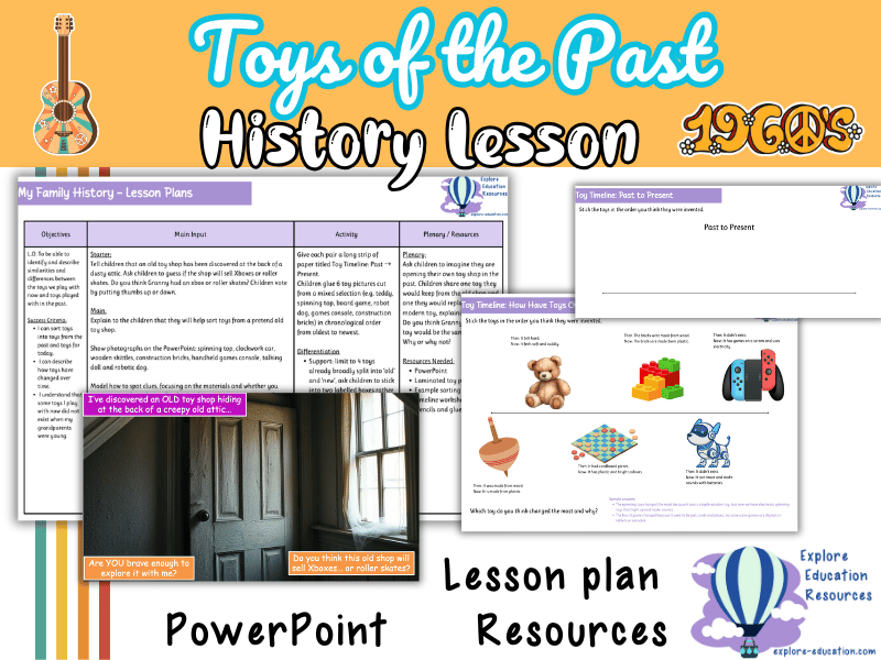 Toys Past and Present Comparison - KS1 History Lesson - 1950s/1960s