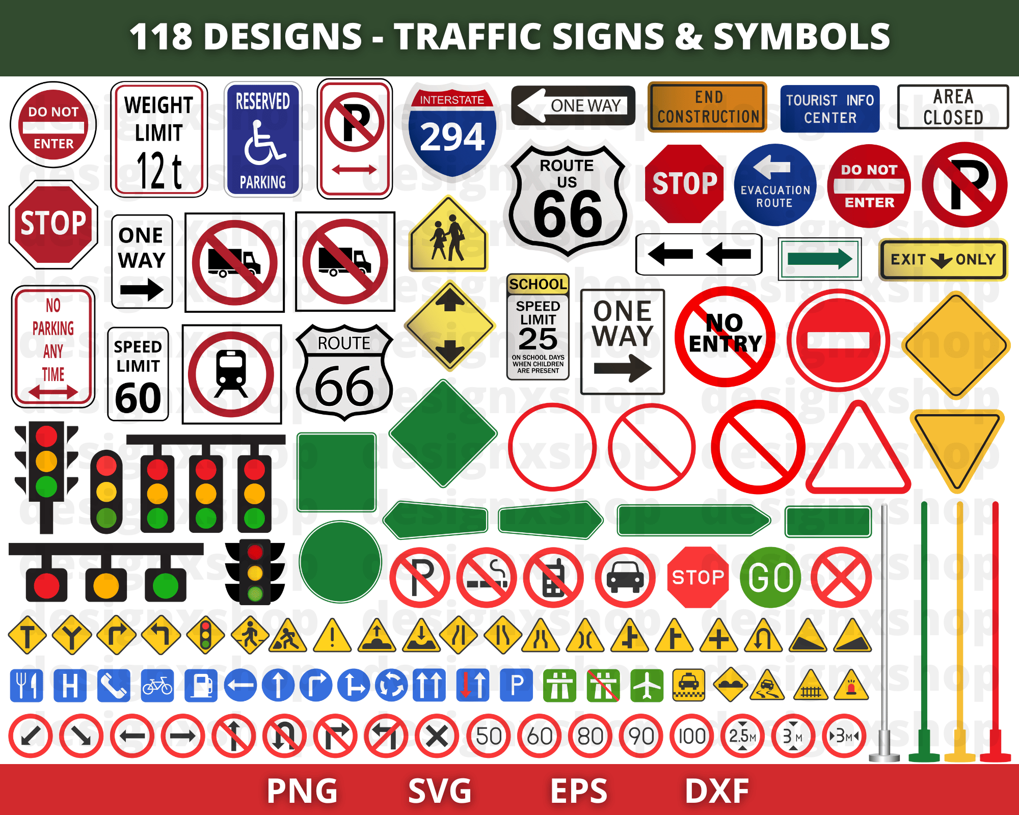 Traffic Signs Clipart, Road Sign Clipart, Street Signs, Stop, Speed ...