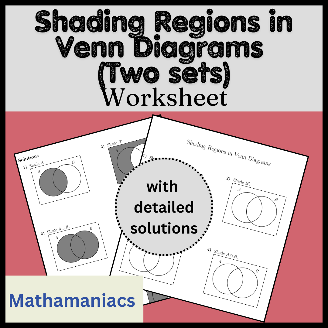 Venn diagrams worksheet (with solutions)