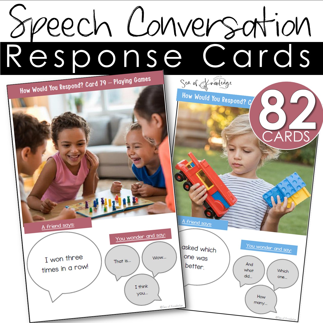 How Would You Respond? Conversation Cards (82 Cards) | Social Skills ...