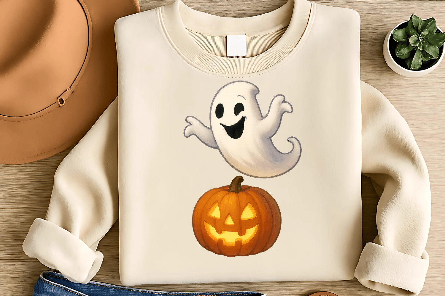 Friendly Ghost Mischief Sublimation PNG – Cute Halloween Spirit for T ...
