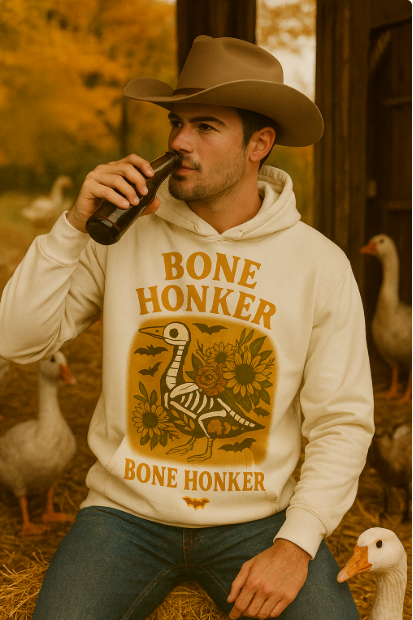 Bone Honker Goose PNG | Funny Halloween Skeleton Goose Clipart for ...