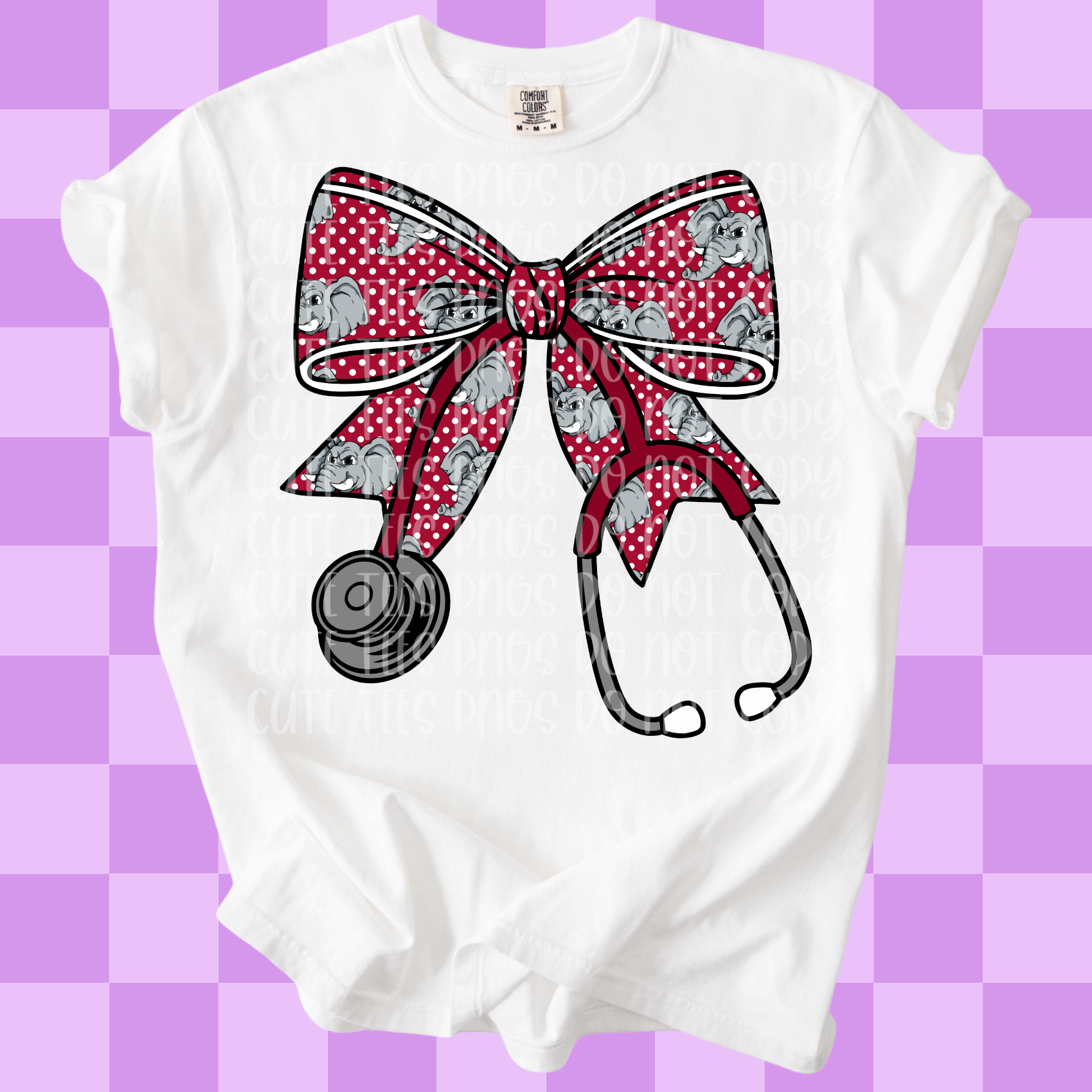 Alabama Stethoscope Bow Png - Payhip