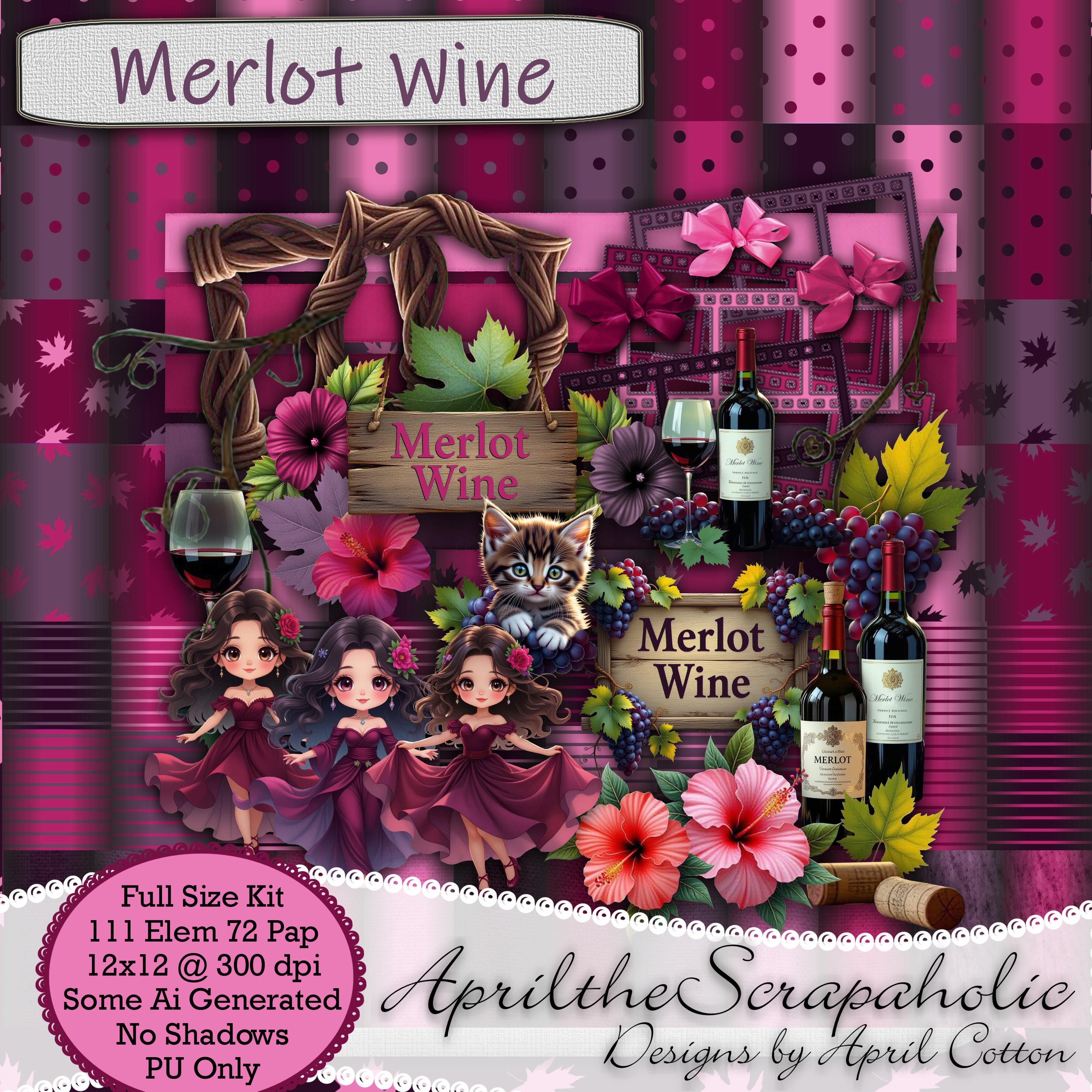 Merlot Wine Full Size kit is in the store - Payhip