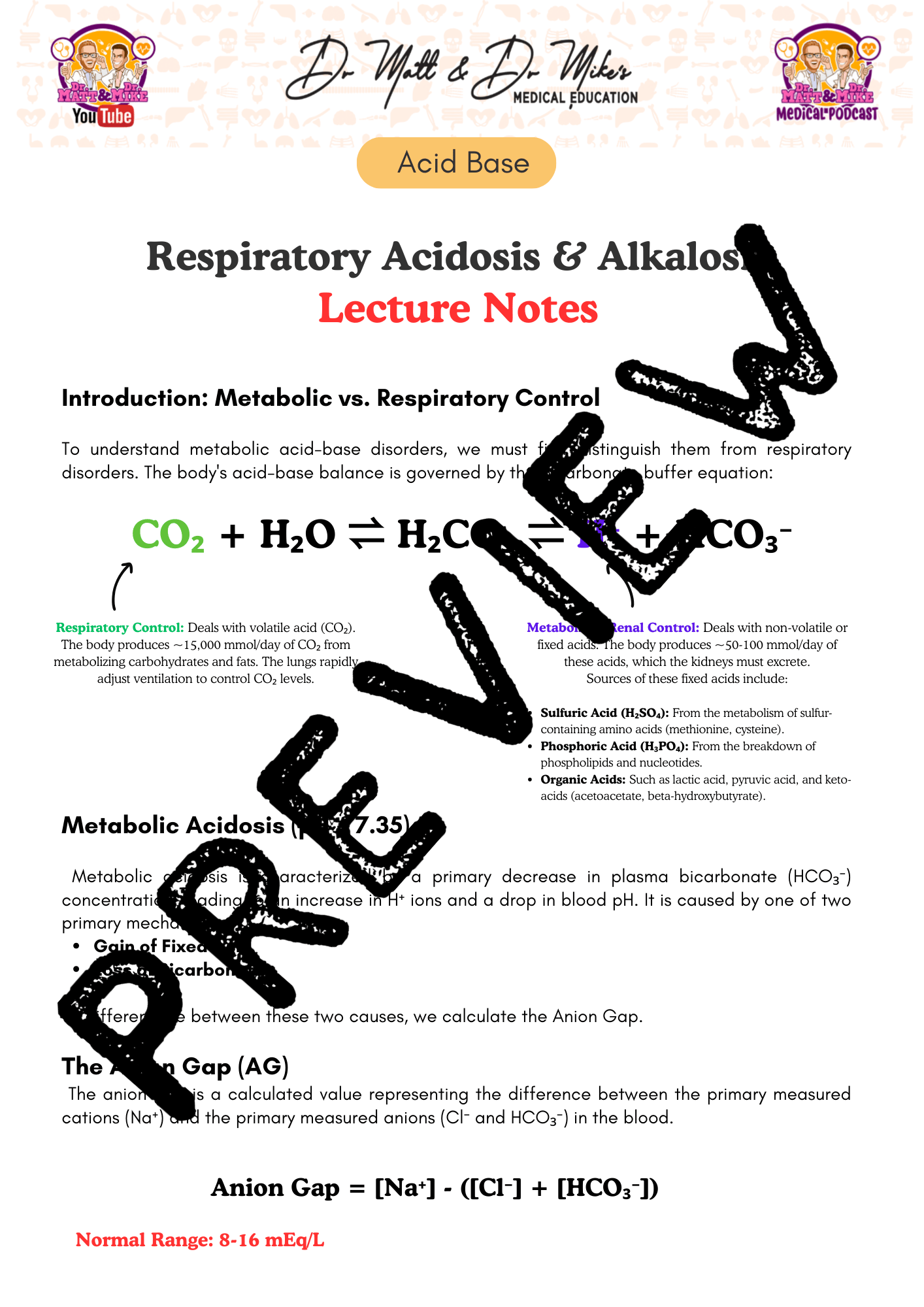 Acid Base Balance Course - Complete Companion Notes (31 pages) - Payhip