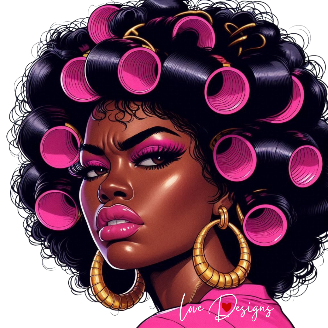 Pop Art Afro Girl PNG Bundle - Payhip