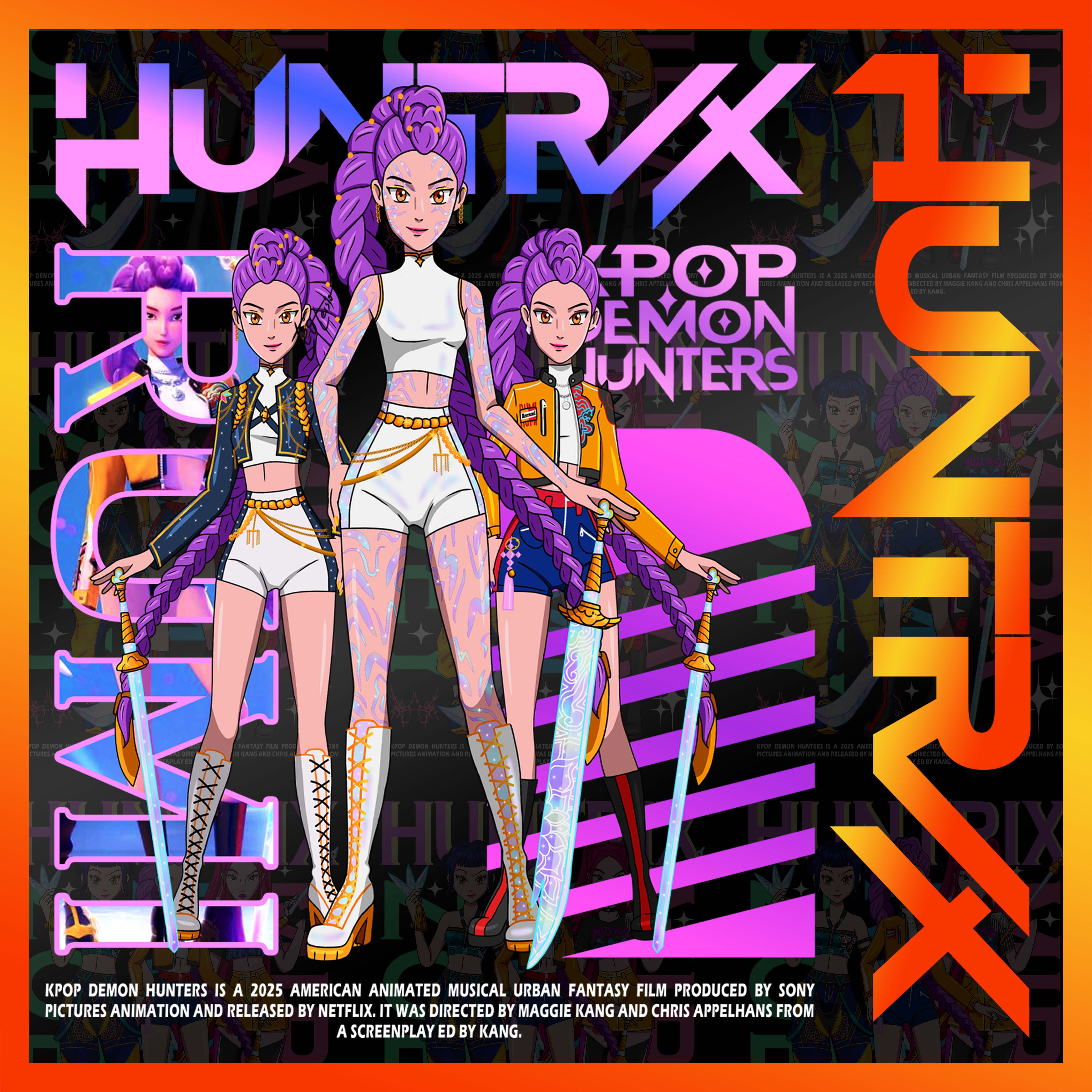 Huntrix Rumi KPOP Demon Hunters Anime Png Design - Payhip