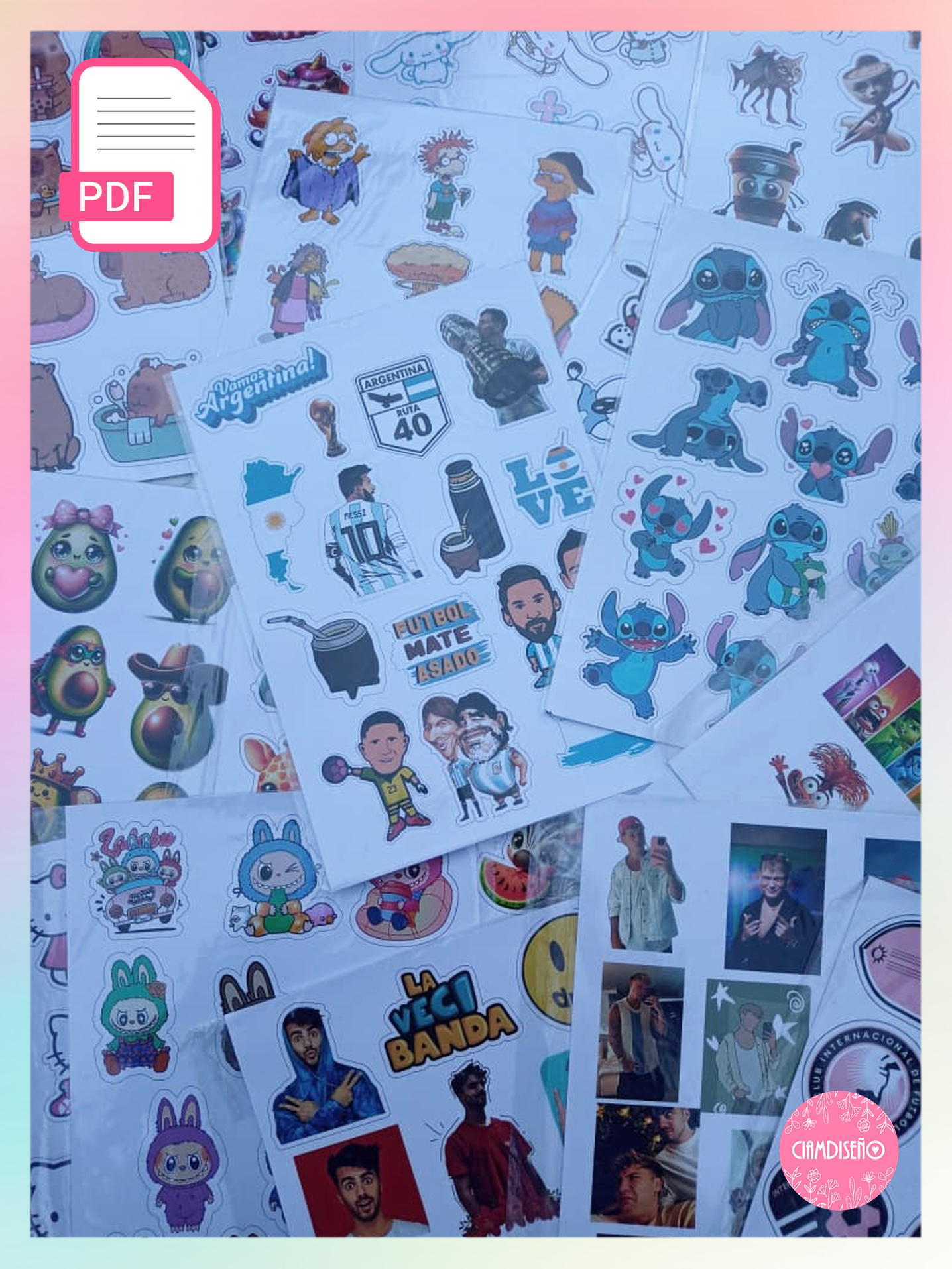 42 PLANCHITAS STICKERS PARA RECORTAR - Payhip