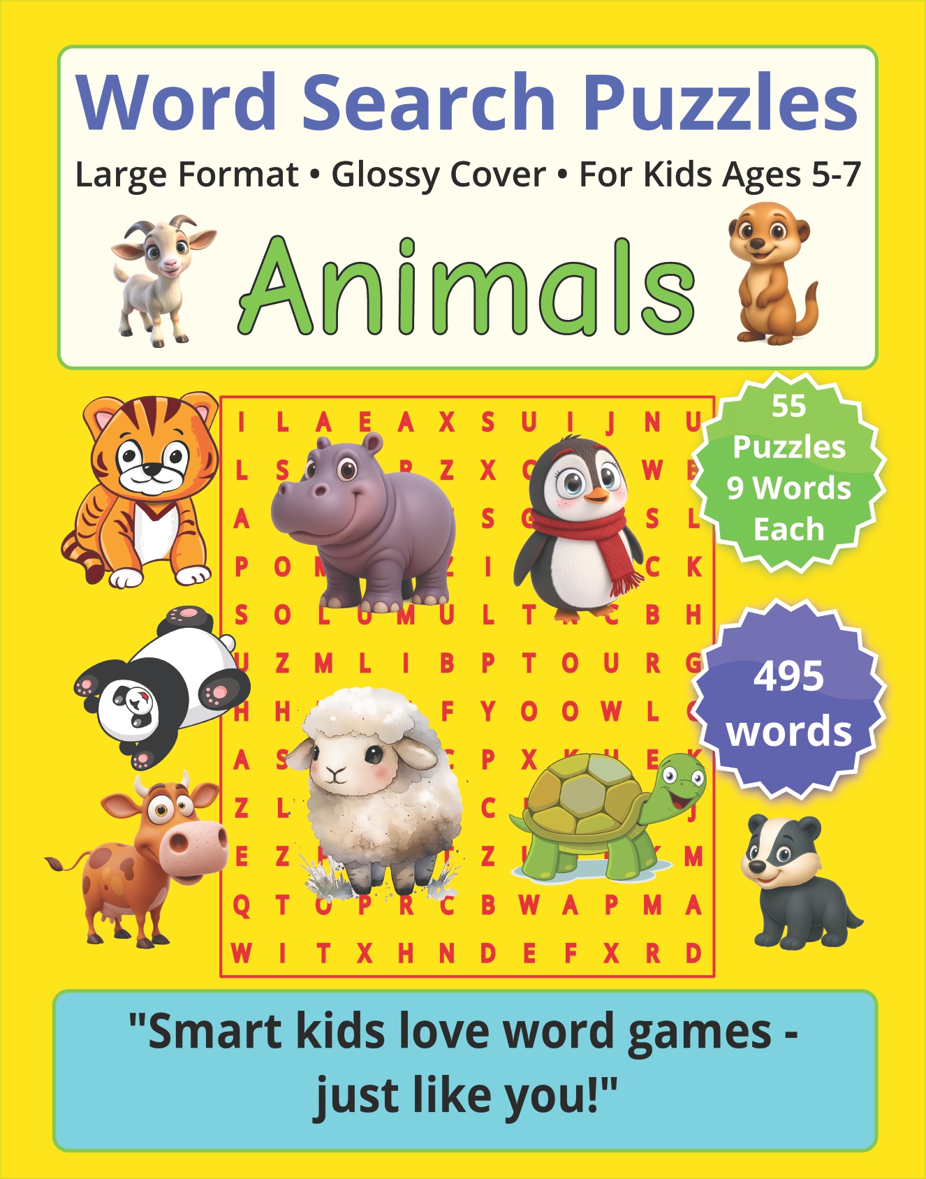 Animals: Word Search Puzzle for Kids Ages 5-7 - Printable Activity PDF ...