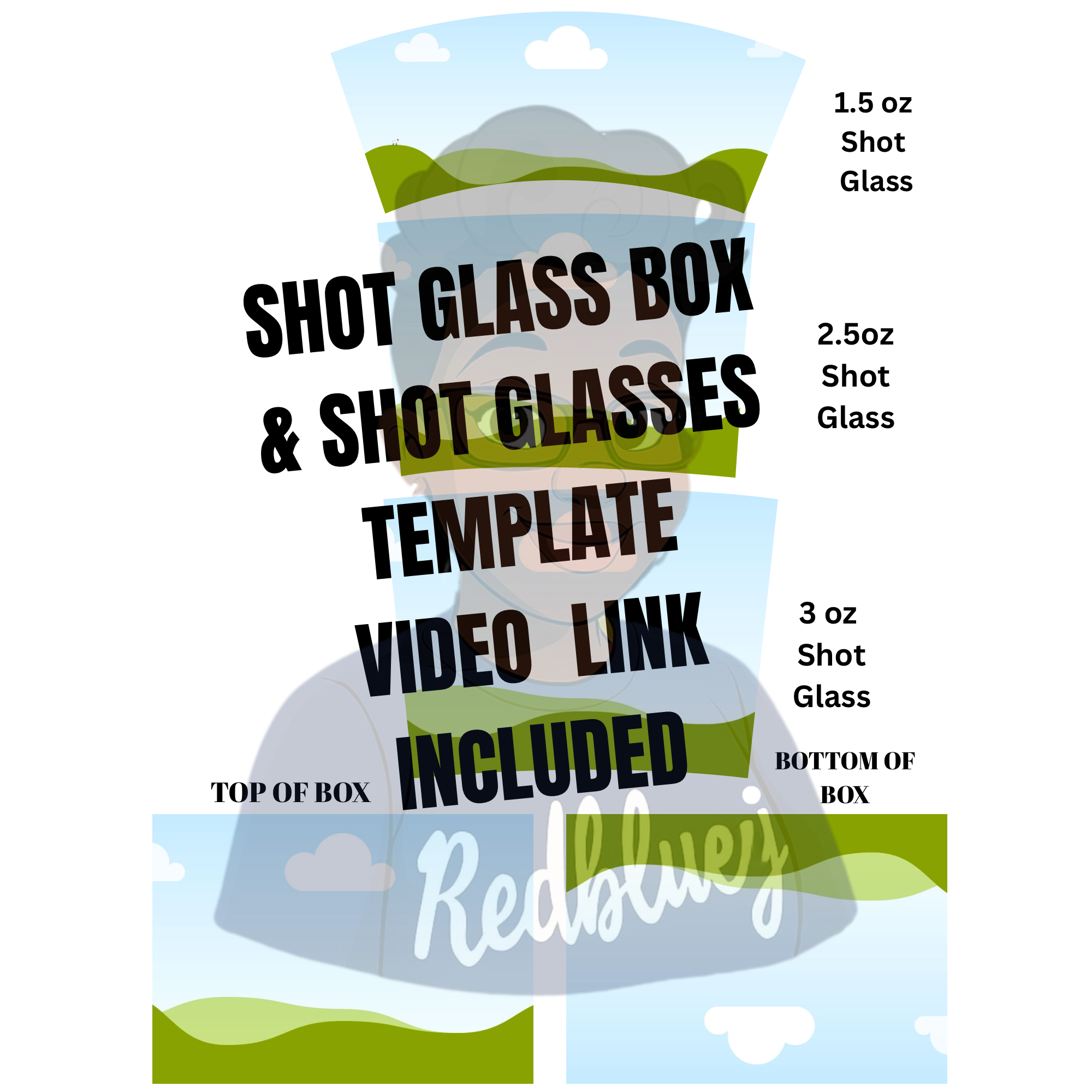 Custom Shot Glass Box 3 Shot Glass Templates Video - Payhip