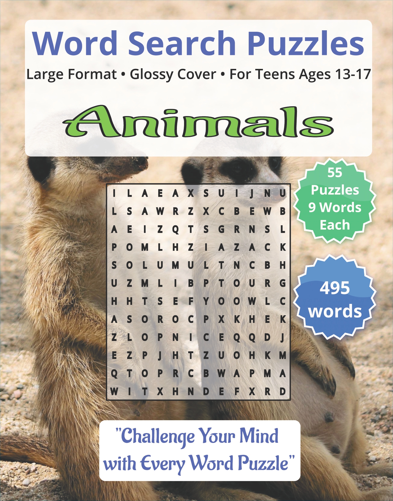 Animals: Word Search Puzzles for Teens Ages 13-17 - Printable Activity ...