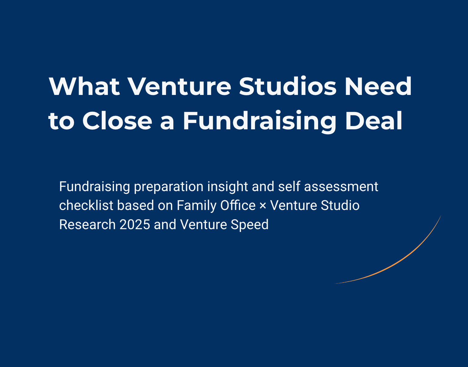 How Venture Studios Can Actually Raise Capital