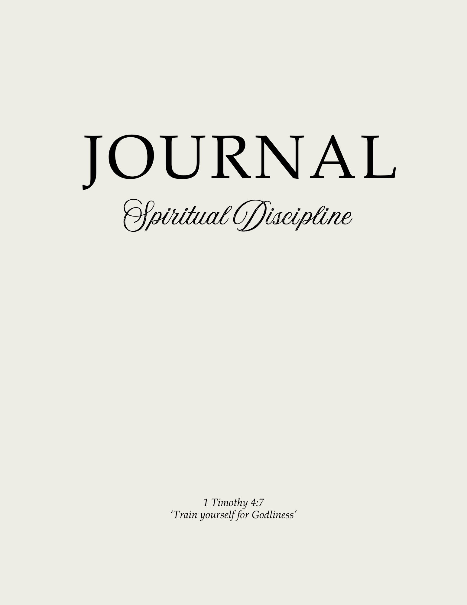 Spiritual Discipline Journal - Payhip