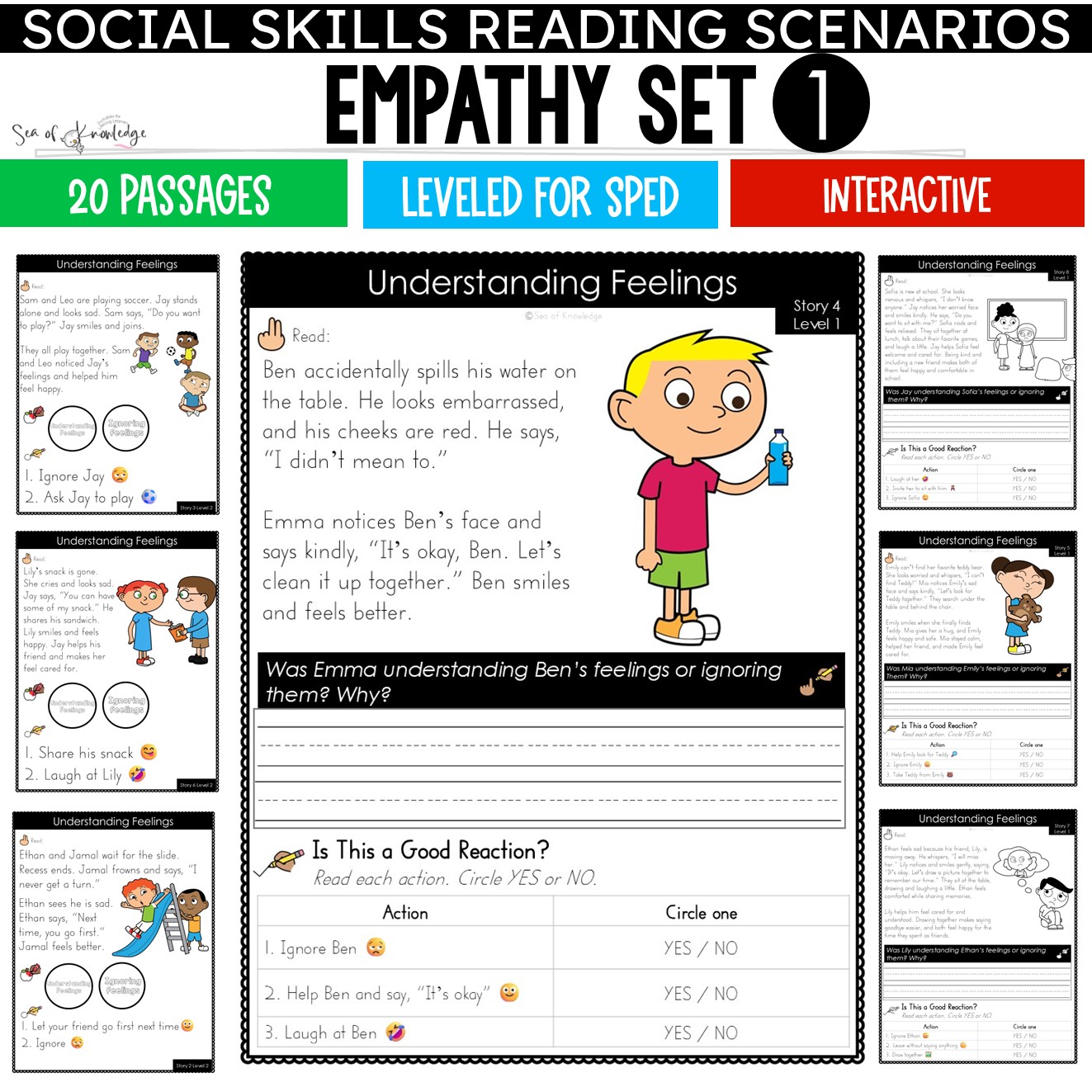 Social Skills Activities on Empathy | SEL Worksheets & Scenarios for ...