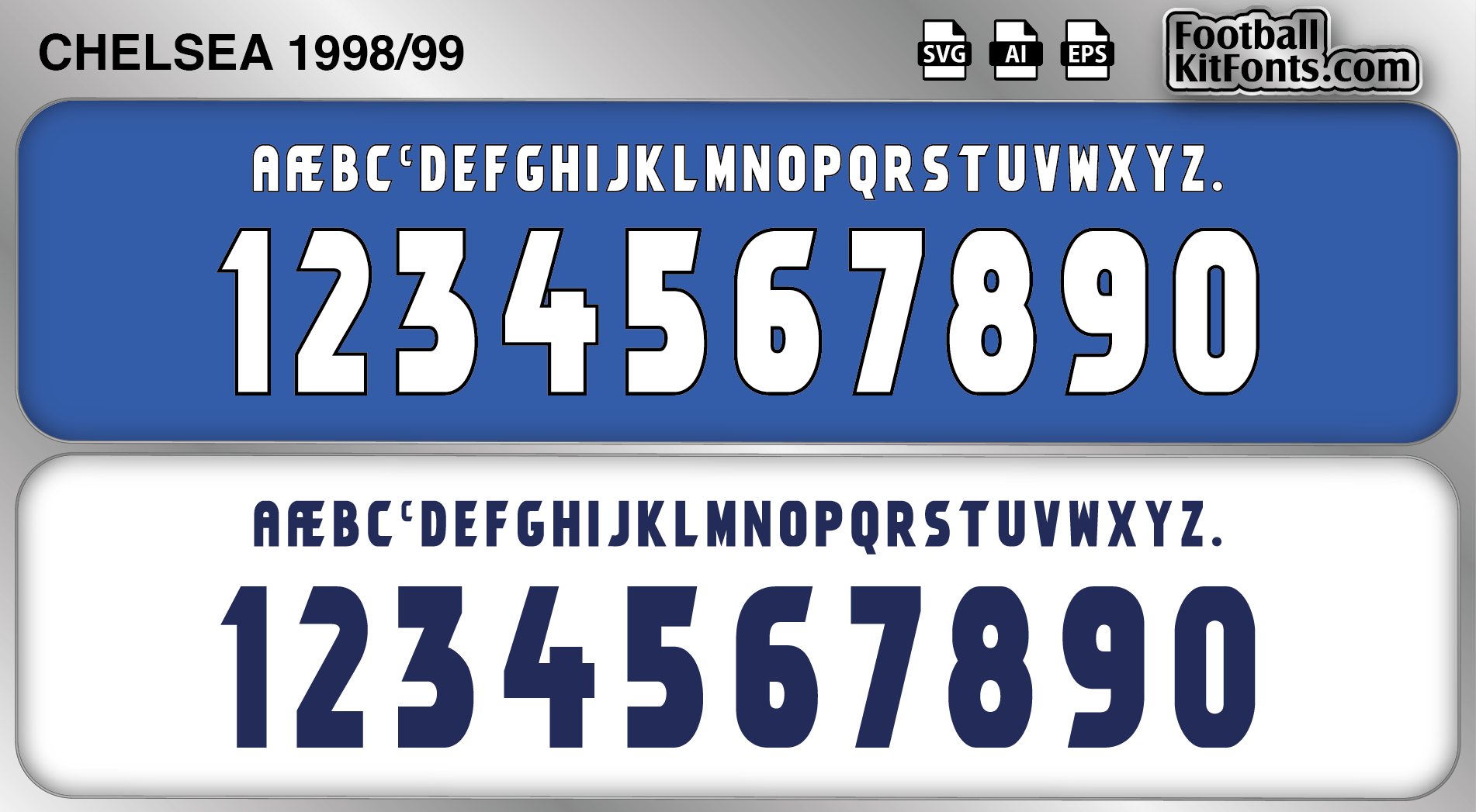 Chelsea 1998-99 Vector Font