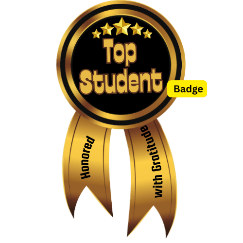 Top Student| Gold award emblem with ribbon 5G2ETS0198 - Payhip