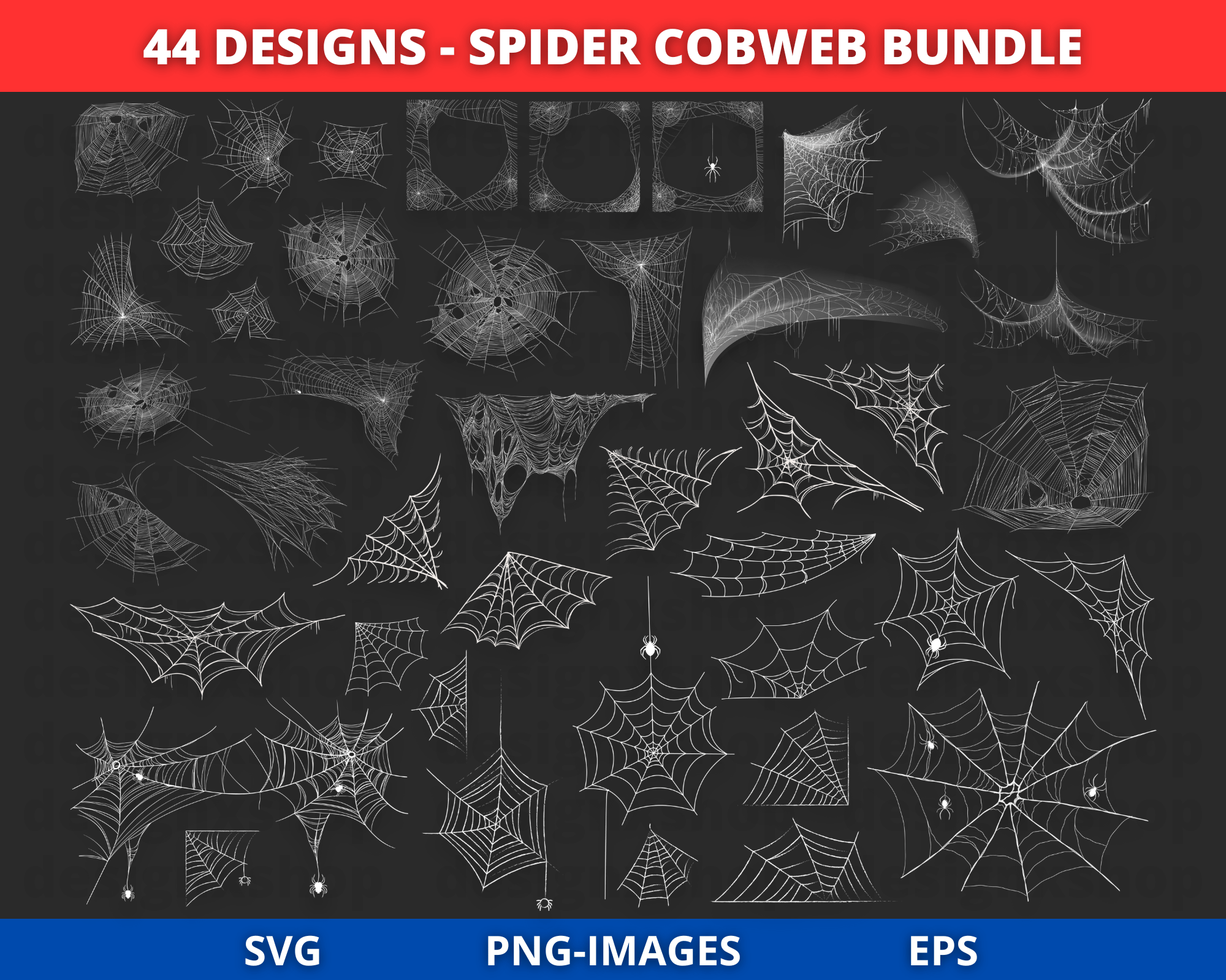Spider Web SVG Bundle, Cobweb Svg, Spider svg, Halloween svg, Spider ...