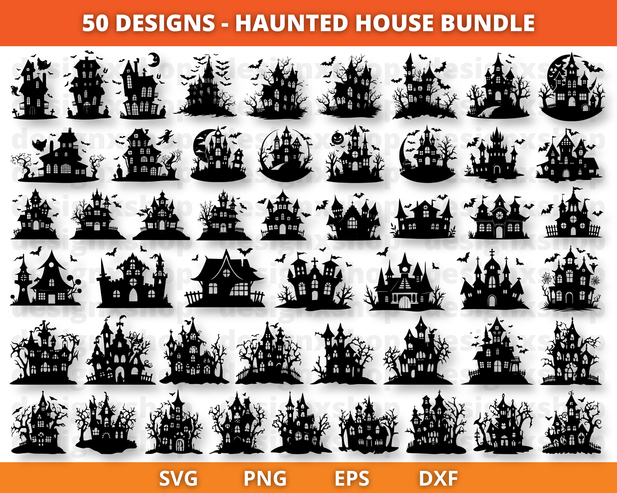 Haunted House SVG, Halloween Bundle Svg, Haunted House Svg Bundle ...