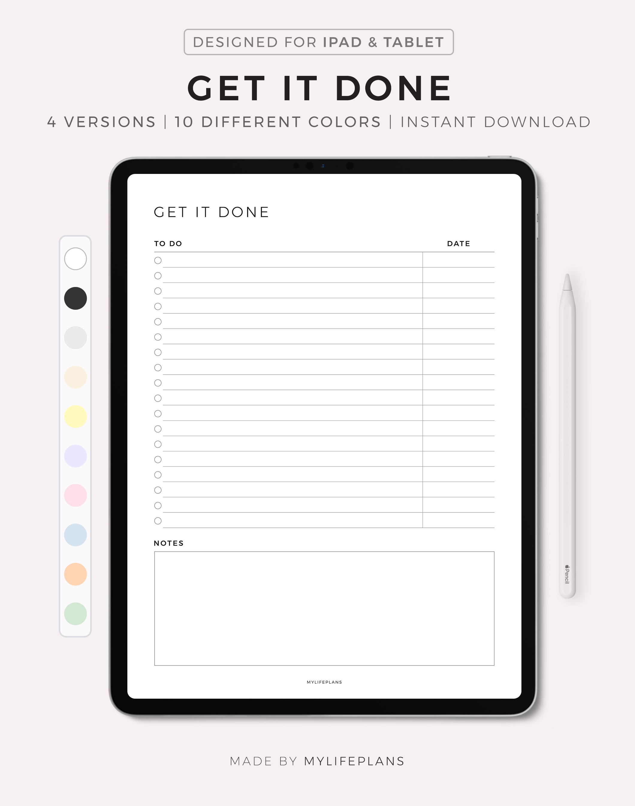 Get It Done Digital Planner for Goodnotes, Notability, Ipad - Payhip
