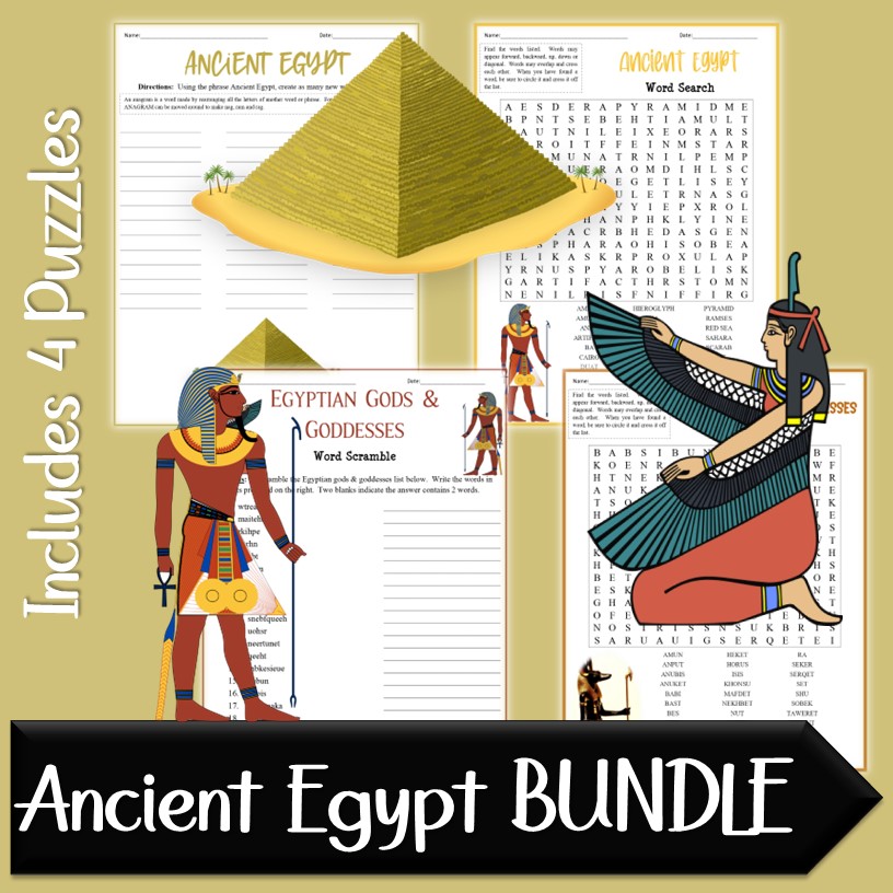 Ancient Civilizations Mega Puzzle Bundle – Word Search, Scramble ...