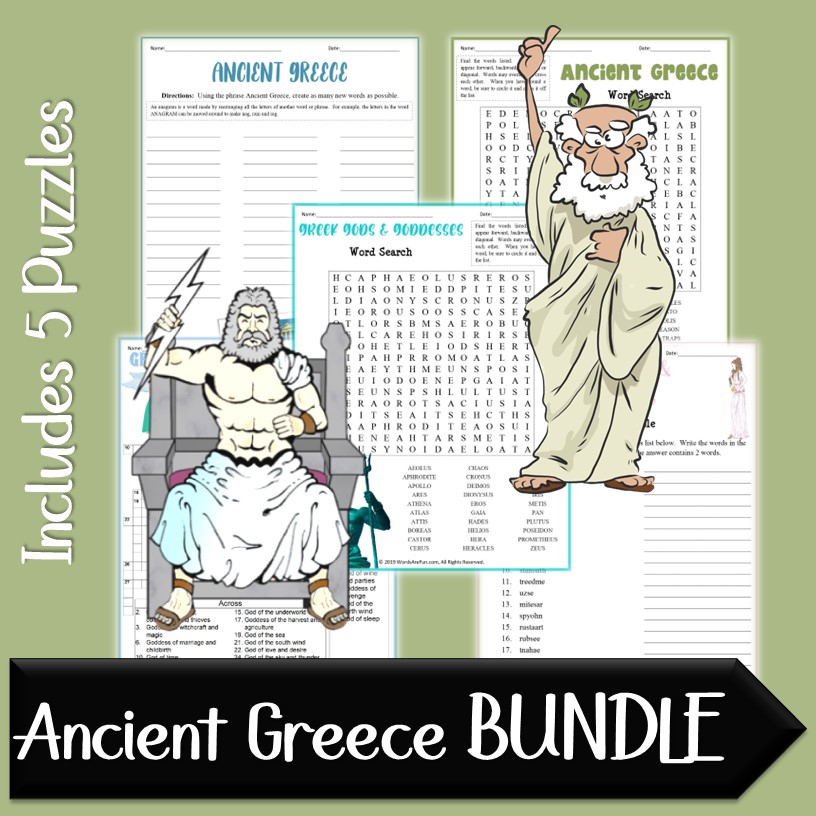 Ancient Civilizations Mega Puzzle Bundle – Word Search, Scramble ...