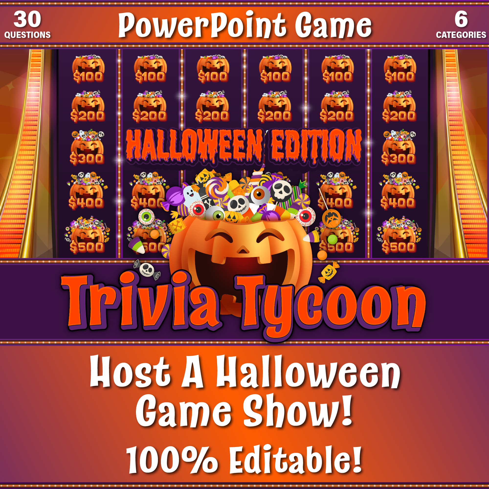 Halloween Trivia Tycoon PowerPoint Game