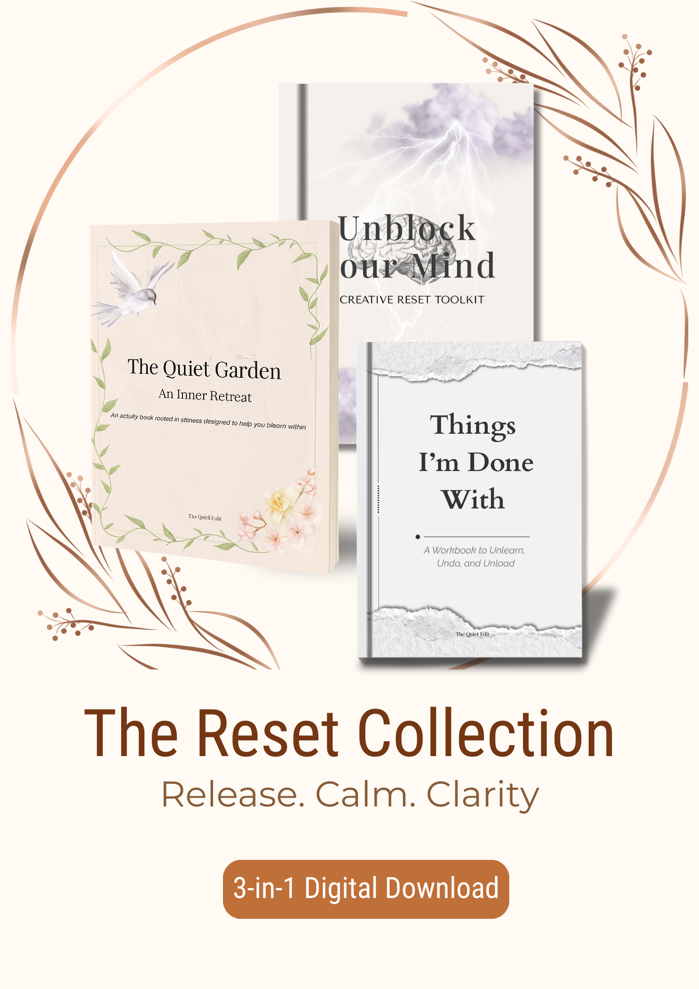 Creative Reset Workbook Bundle (3 Digital Journals Bonus Page) - Payhip
