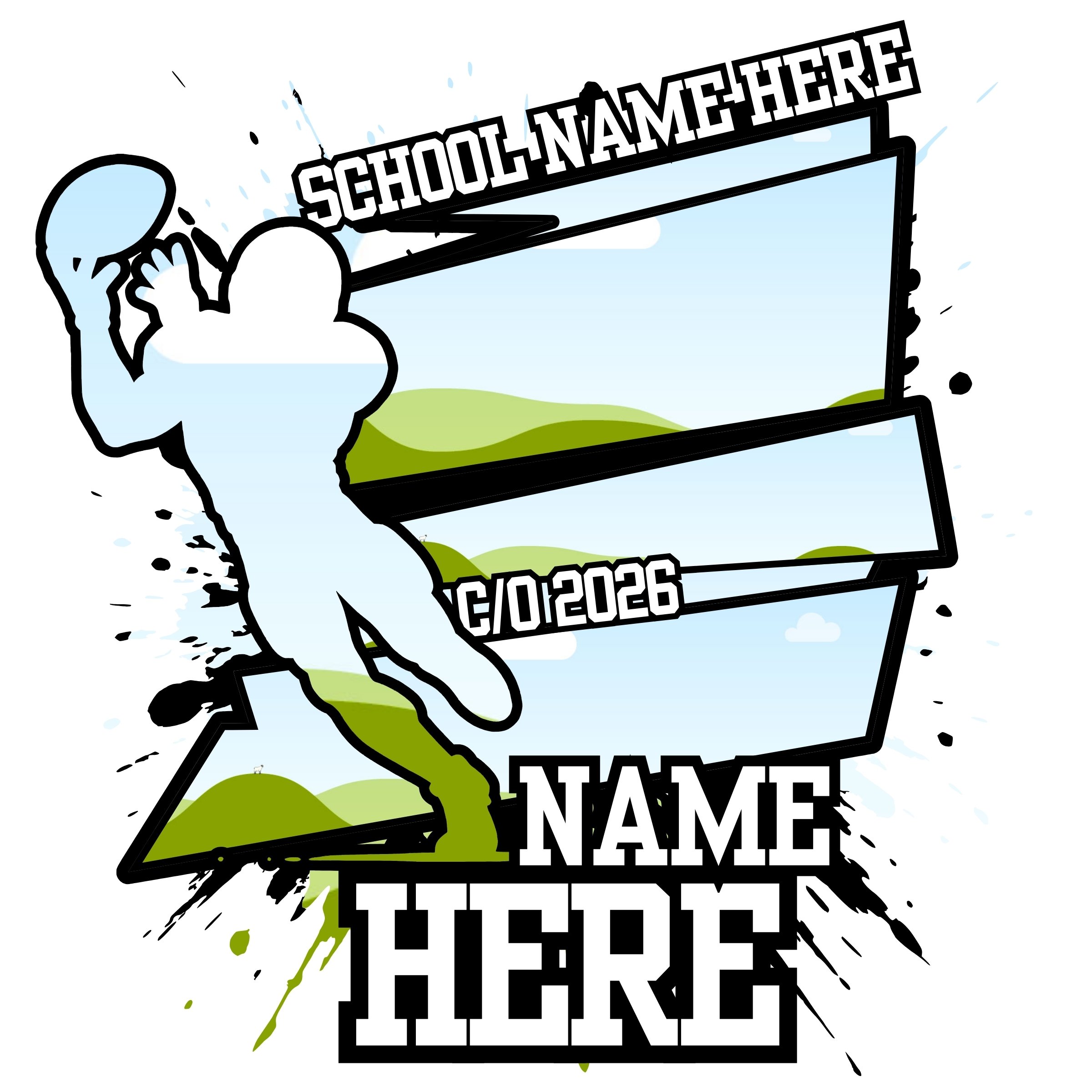 Football Action Canva Frame Template | Senior Night Sports Photo Frame ...