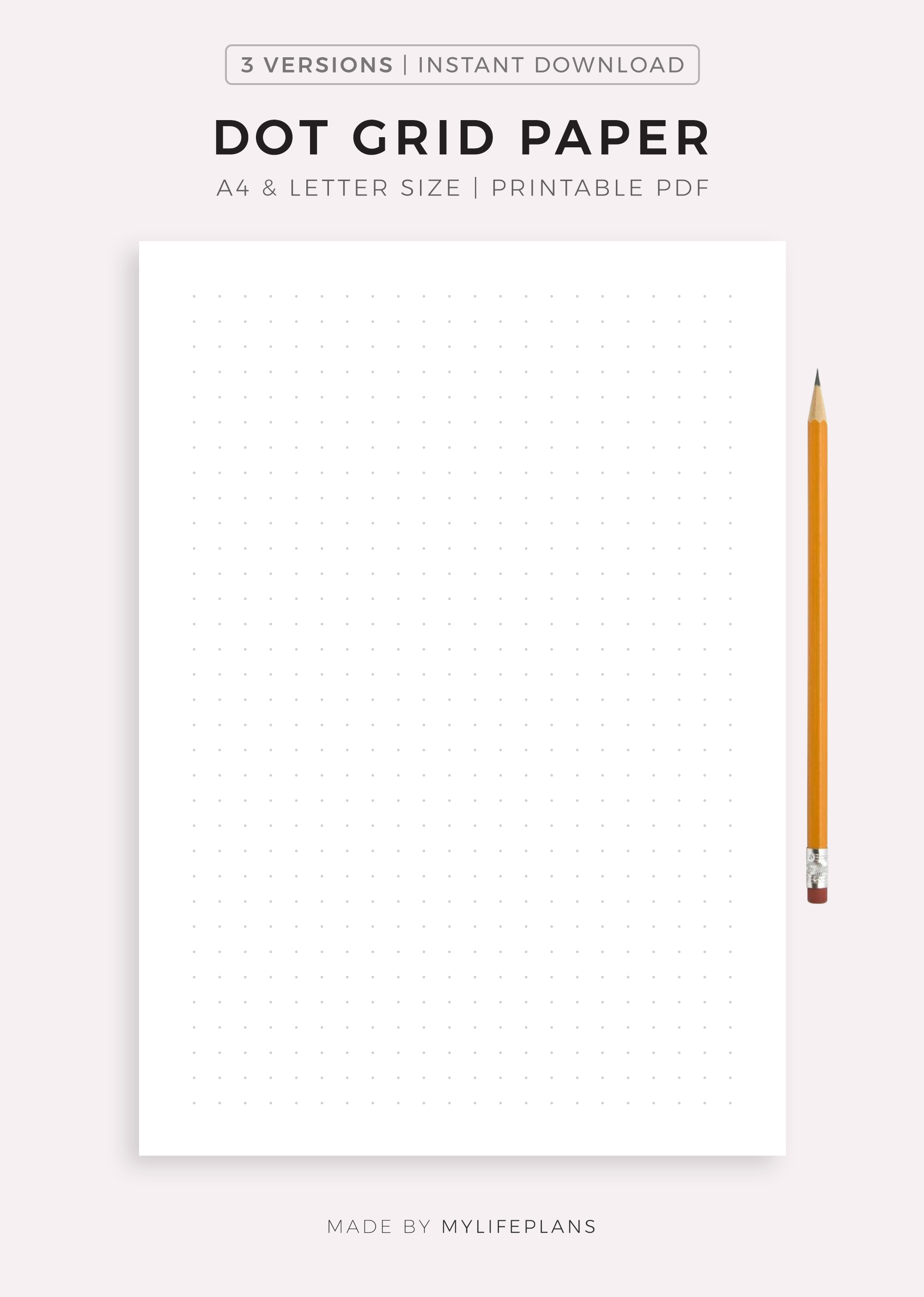 Dot Grid Paper Printable, Dot Graph Paper, A4/Letter Size - Payhip