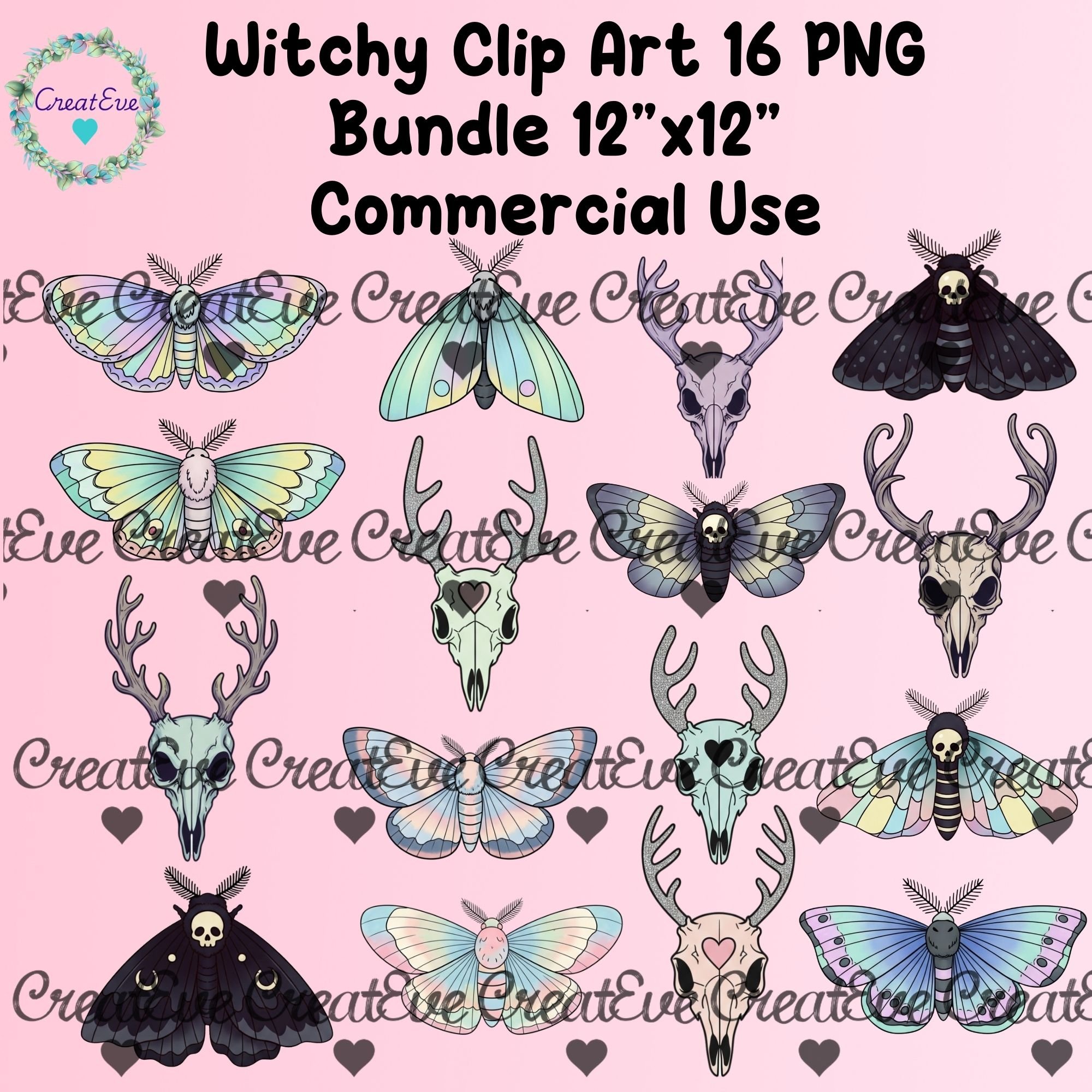 Witchcore 16 PNG Clipart Commercial Use Bundle - Payhip