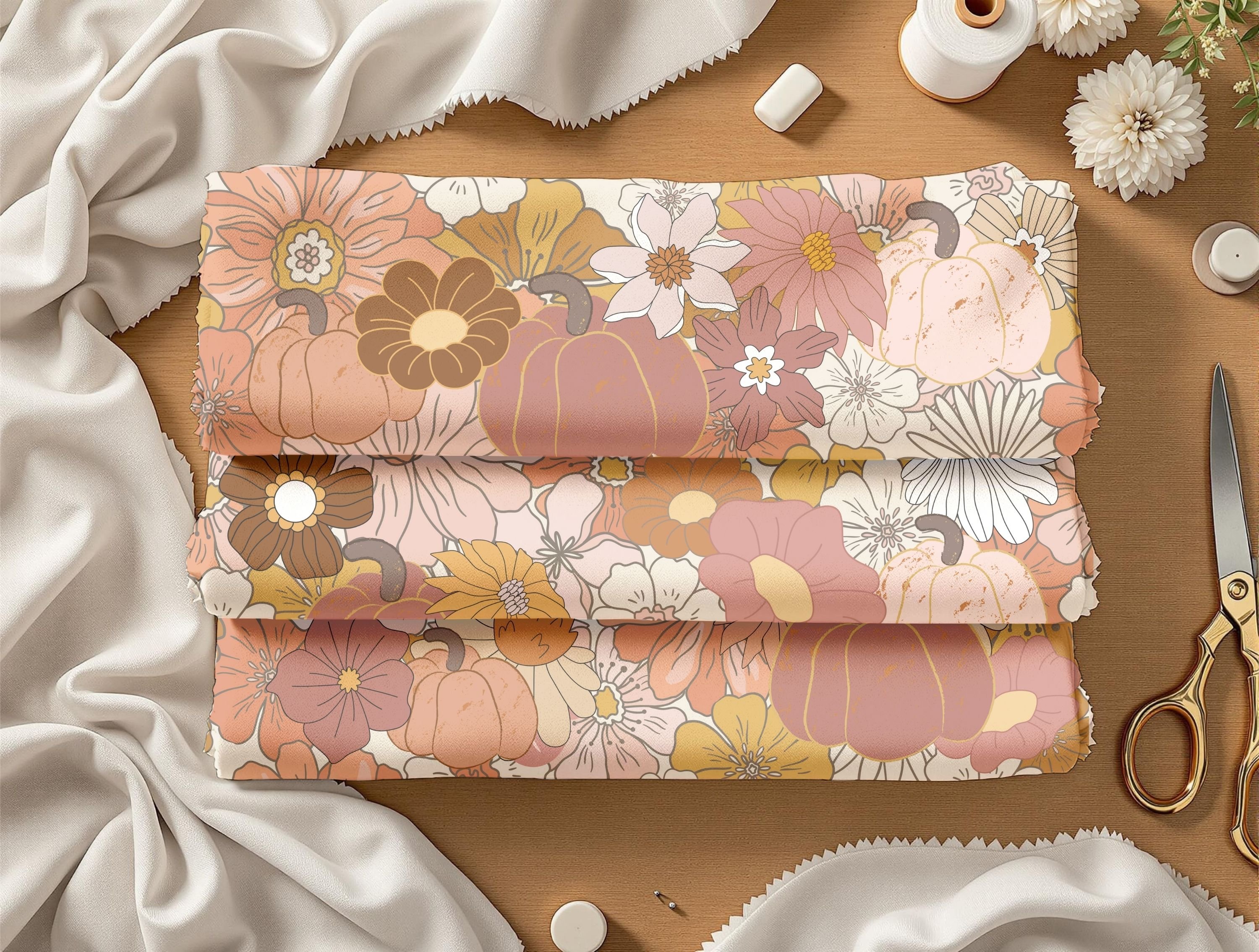 Pumpkin Floral Seamless Pattern – Halloween Autumn Digital Download - Payhip