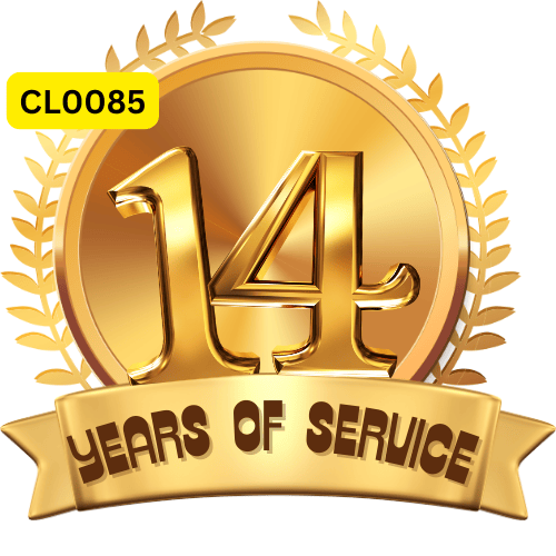 14 years of service emblem to elevate award Certificate template ...