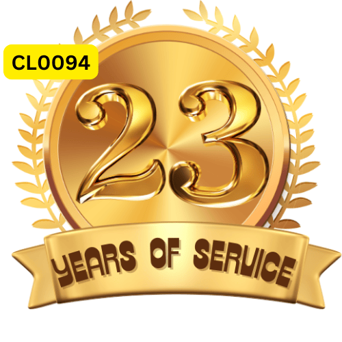 23 years of service emblem to elevate award Certificate template ...