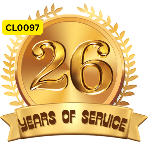 26 years of service emblem to elevate award Certificate template ...
