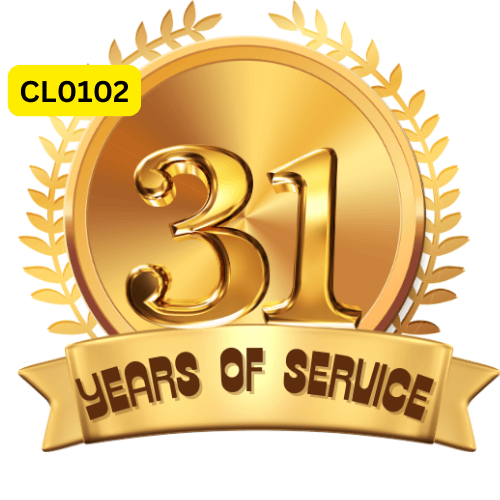 31 years of service emblem to elevate award Certificate template ...